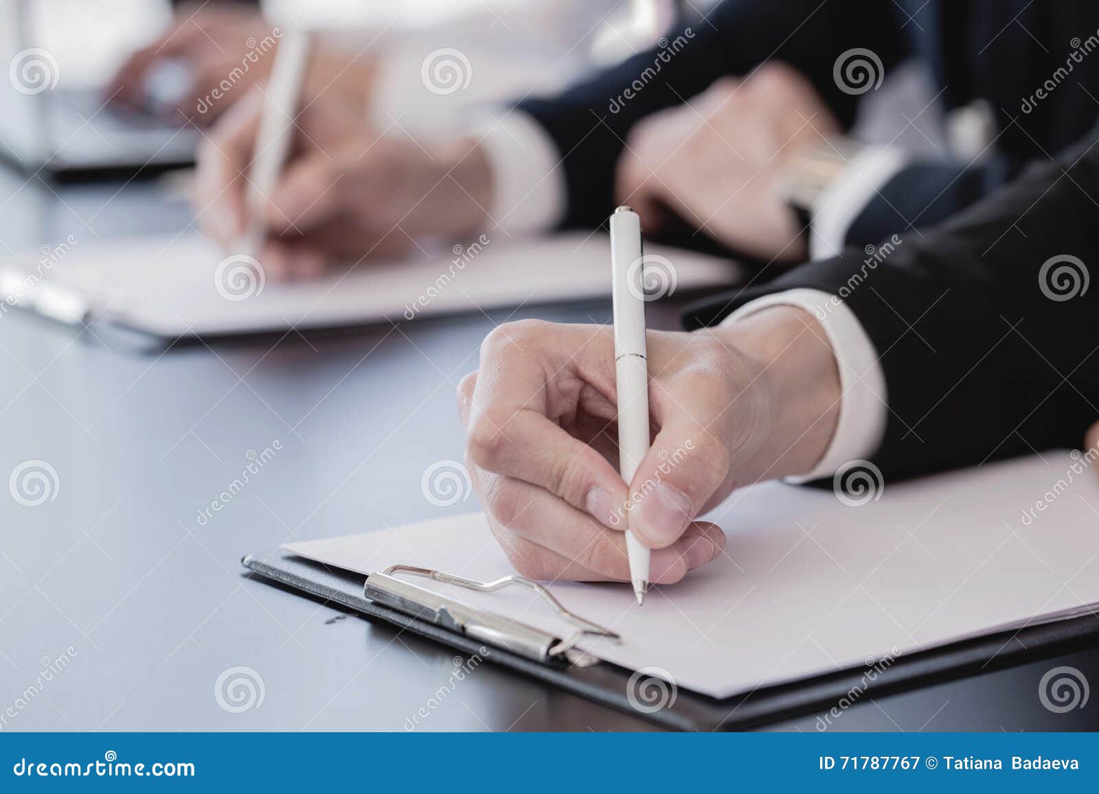 Business People Making Notes Stock Image - Image of business, manager ...