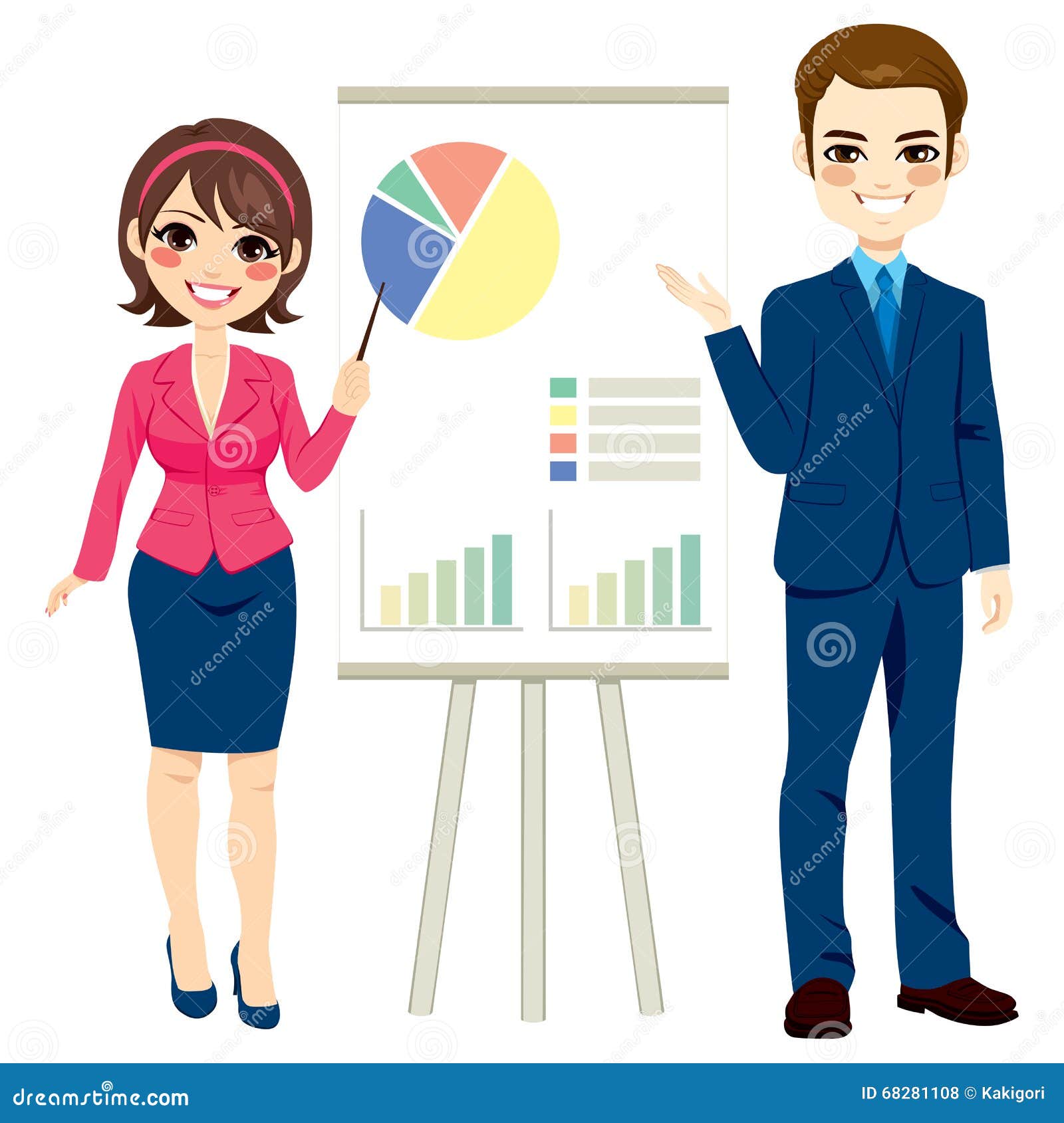 Business People Making Presentation Stock Vector - Illustration of ...