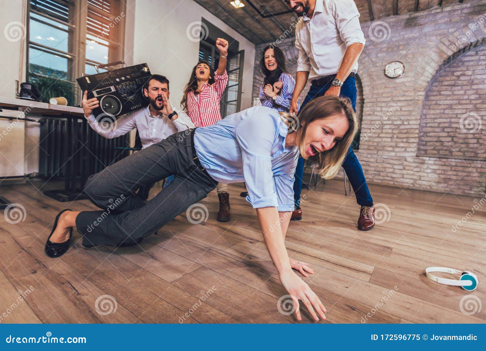 People Making Team Training Exercise during Team Building Seminar ...