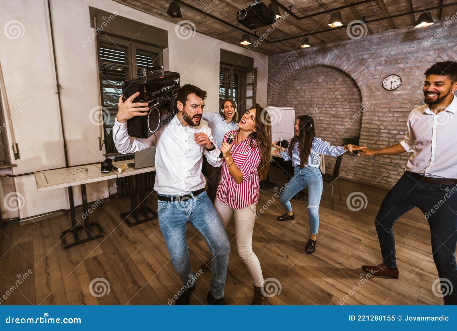 Business Group Making Team Training Exercise during Team Building ...