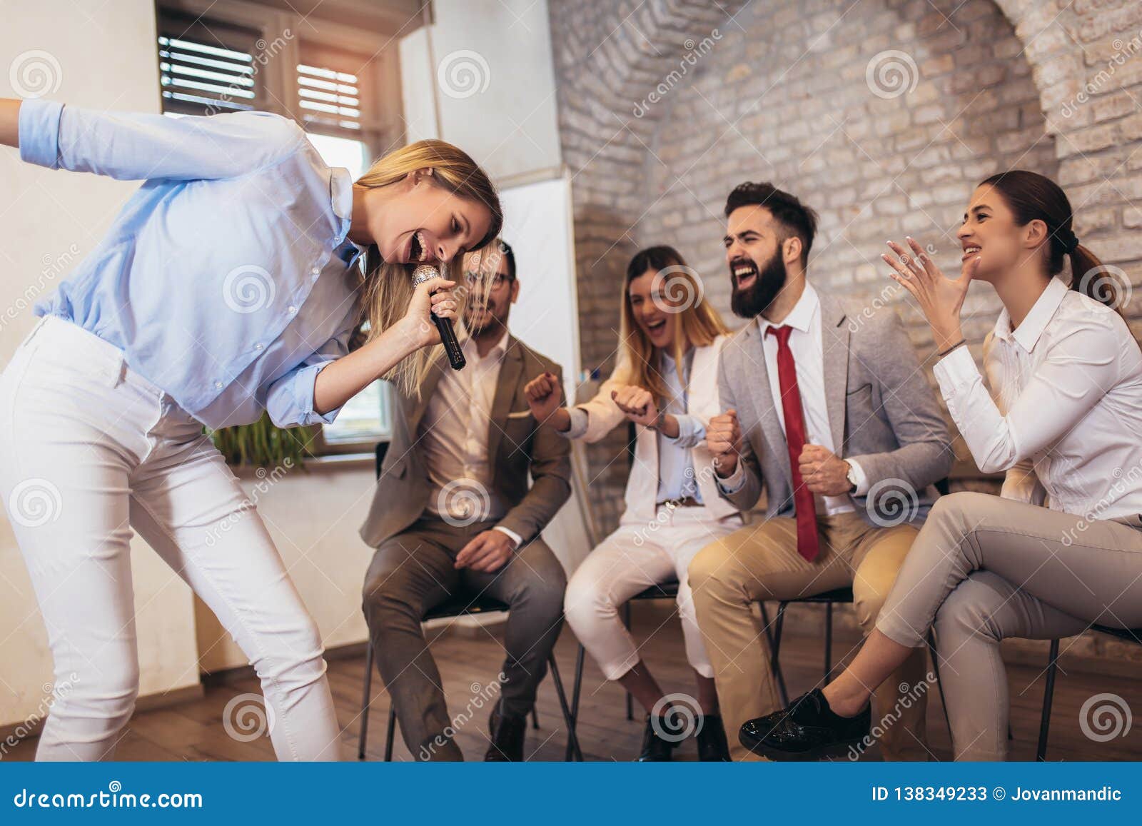 Business People Making Team Training Exercise during Team Building ...