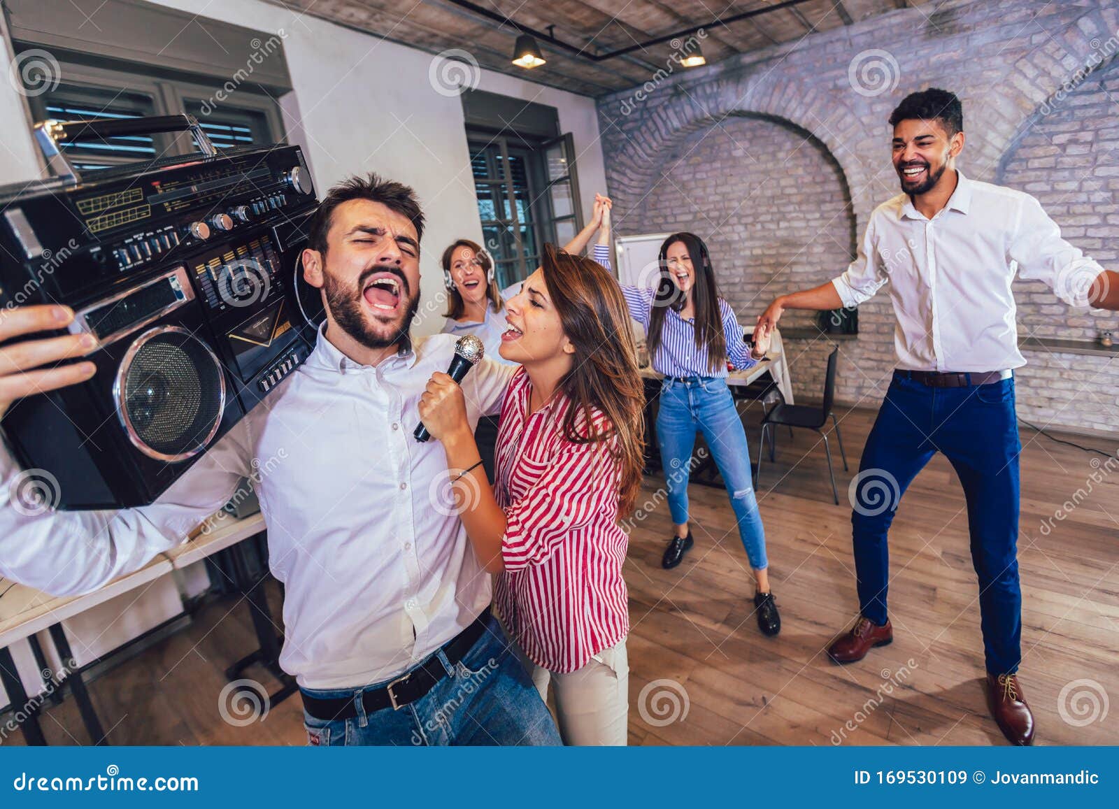 Business People Making Team Training Exercise during Team Building ...