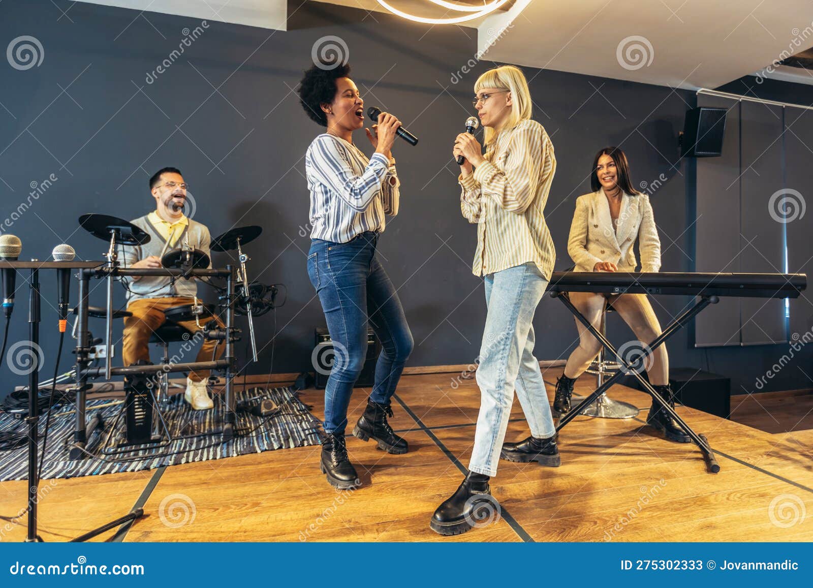 Business People Making Team Training Exercise during Team Building ...