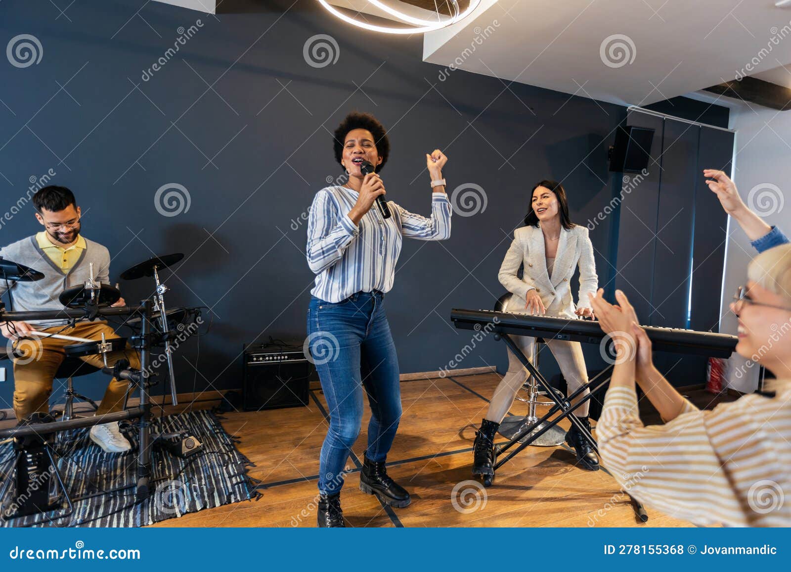 Business People Making Team Training Exercise during Team Building ...