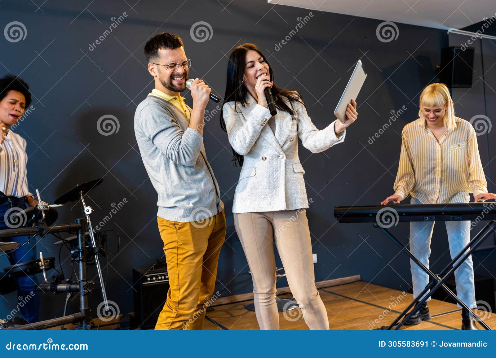 Business People Making Team Training Exercise during Team Building ...