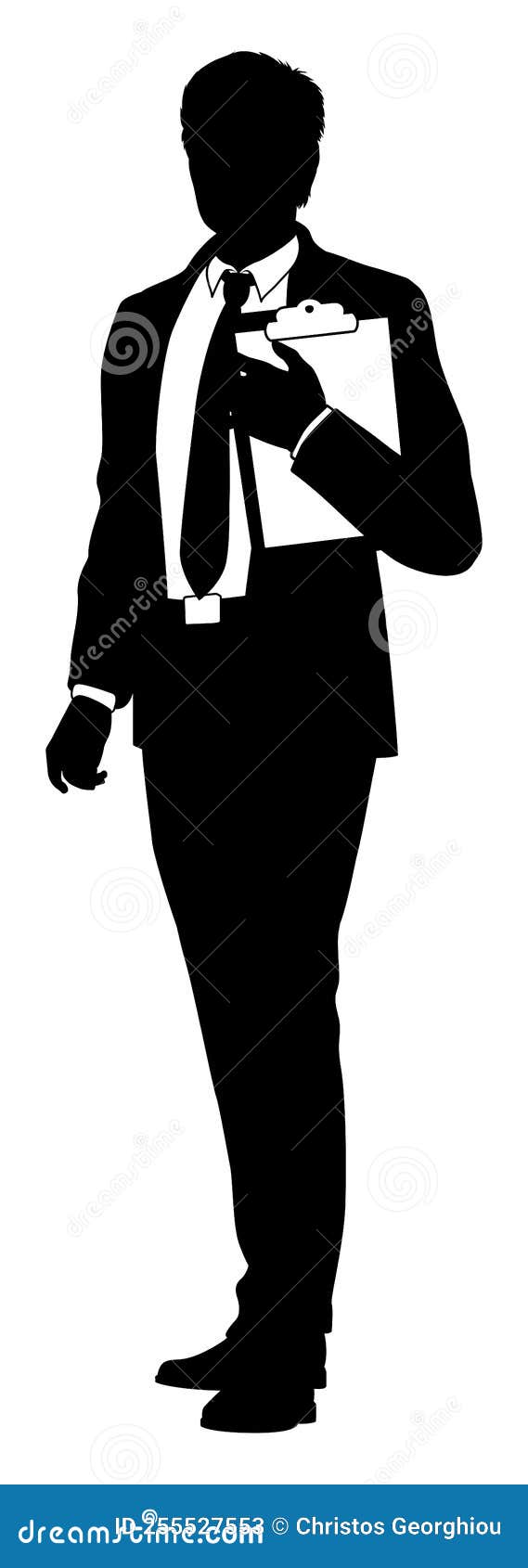 Business People Man with Clipboard Silhouette Stock Vector ... Business People Man with Clipboard Silhouette Stock Vector ...