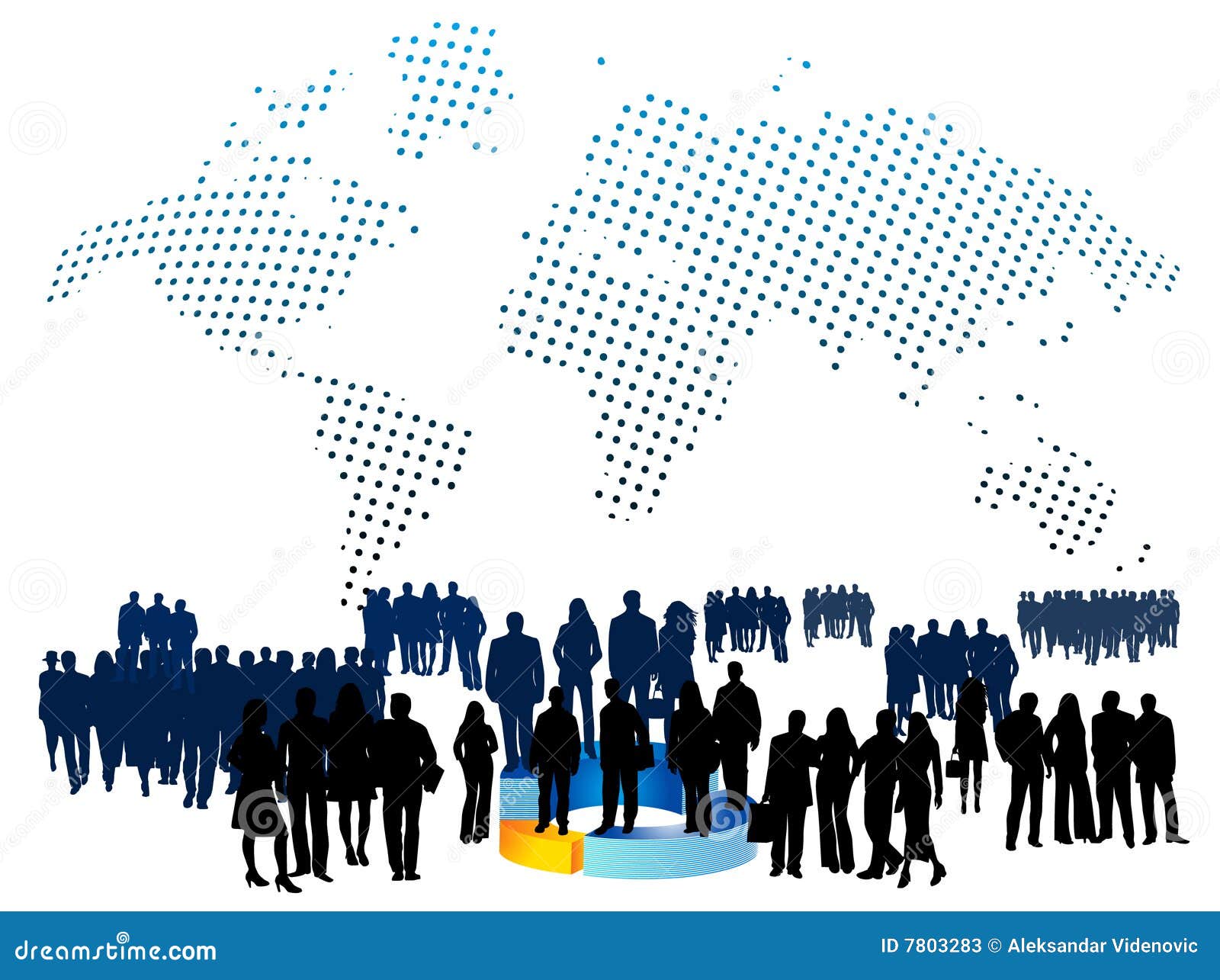 Business people and map stock vector. Illustration of atlas - 7803283