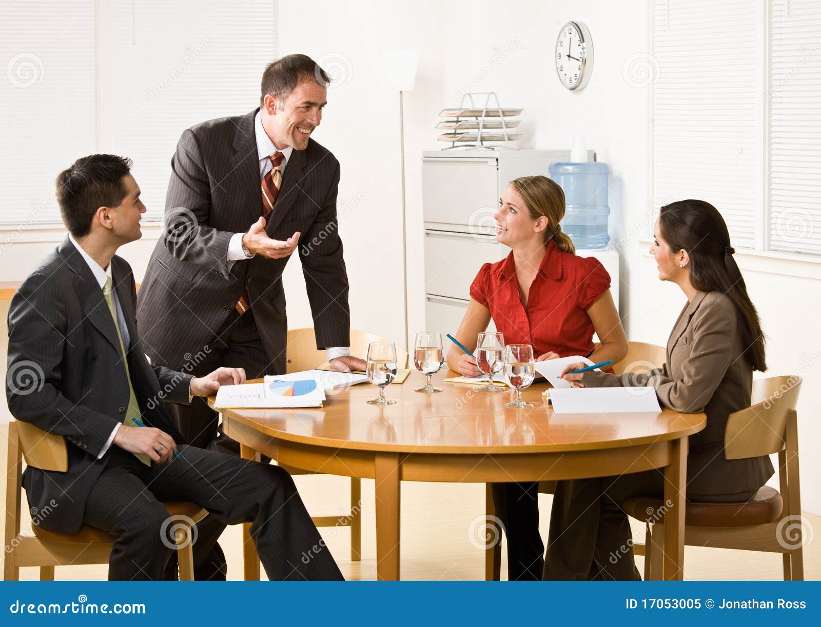 Business People in a Meeting Stock Image - Image of toiling, listening ...