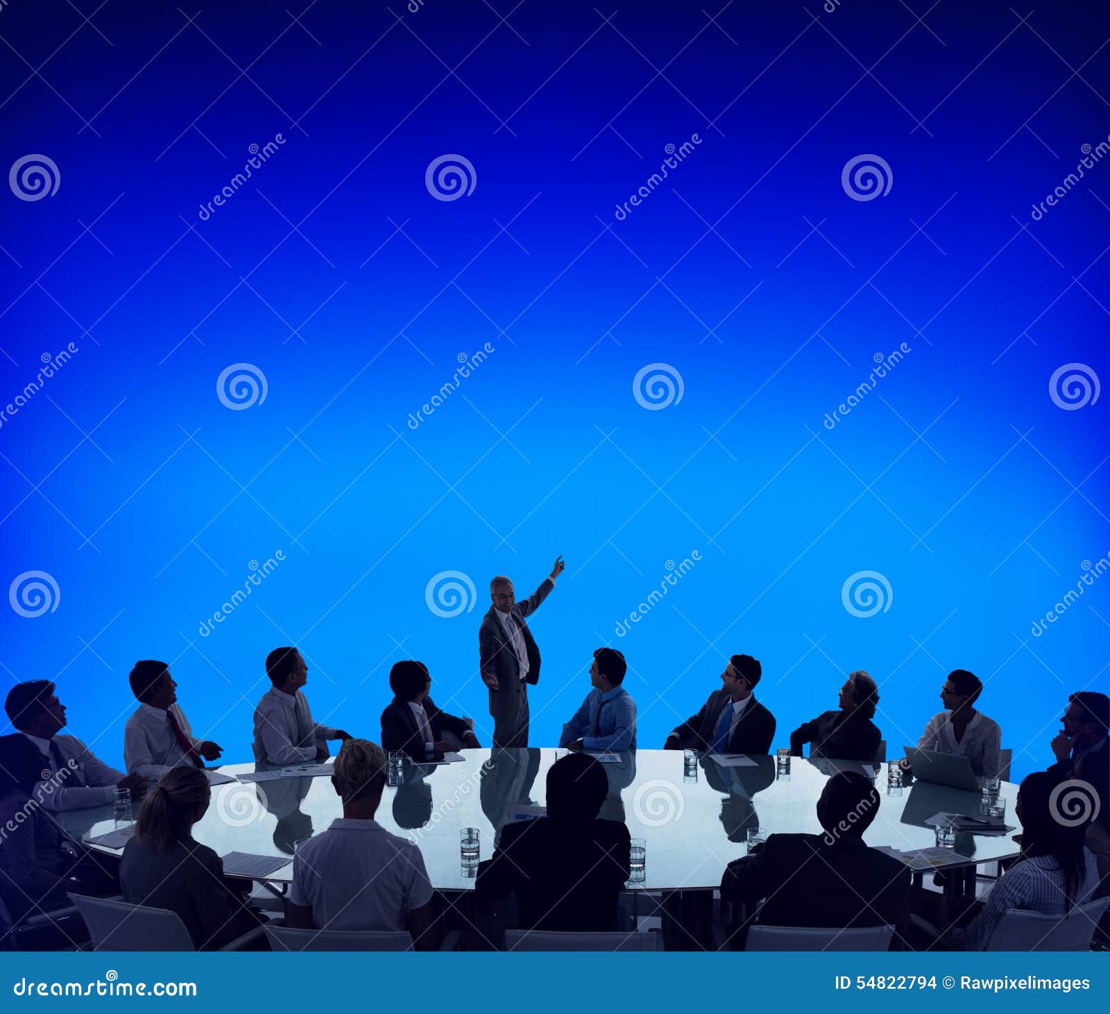 Business People Meeting Conference Speaker Presentation Concept Stock ...