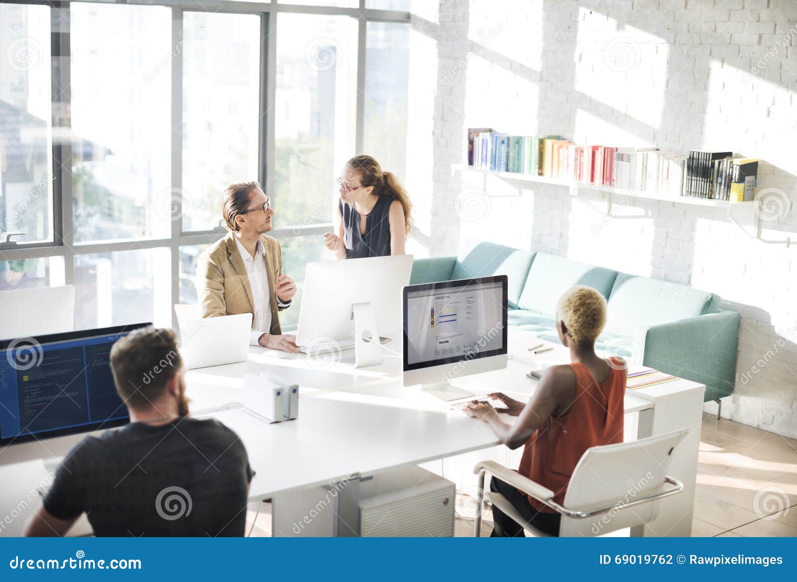 Business People Meeting Discussion Working Office Concept Stock Photo ...