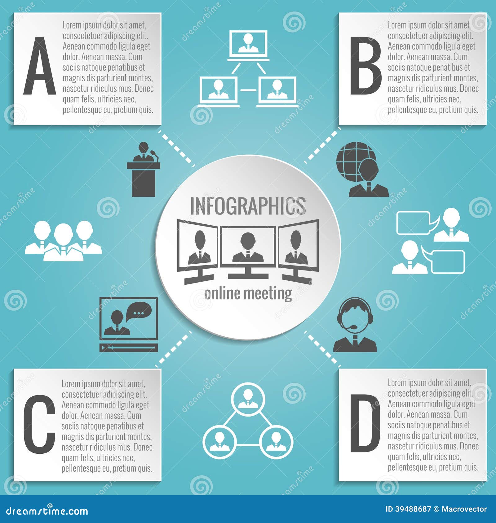 Business People Meeting Infographics Stock Vector - Illustration of ...