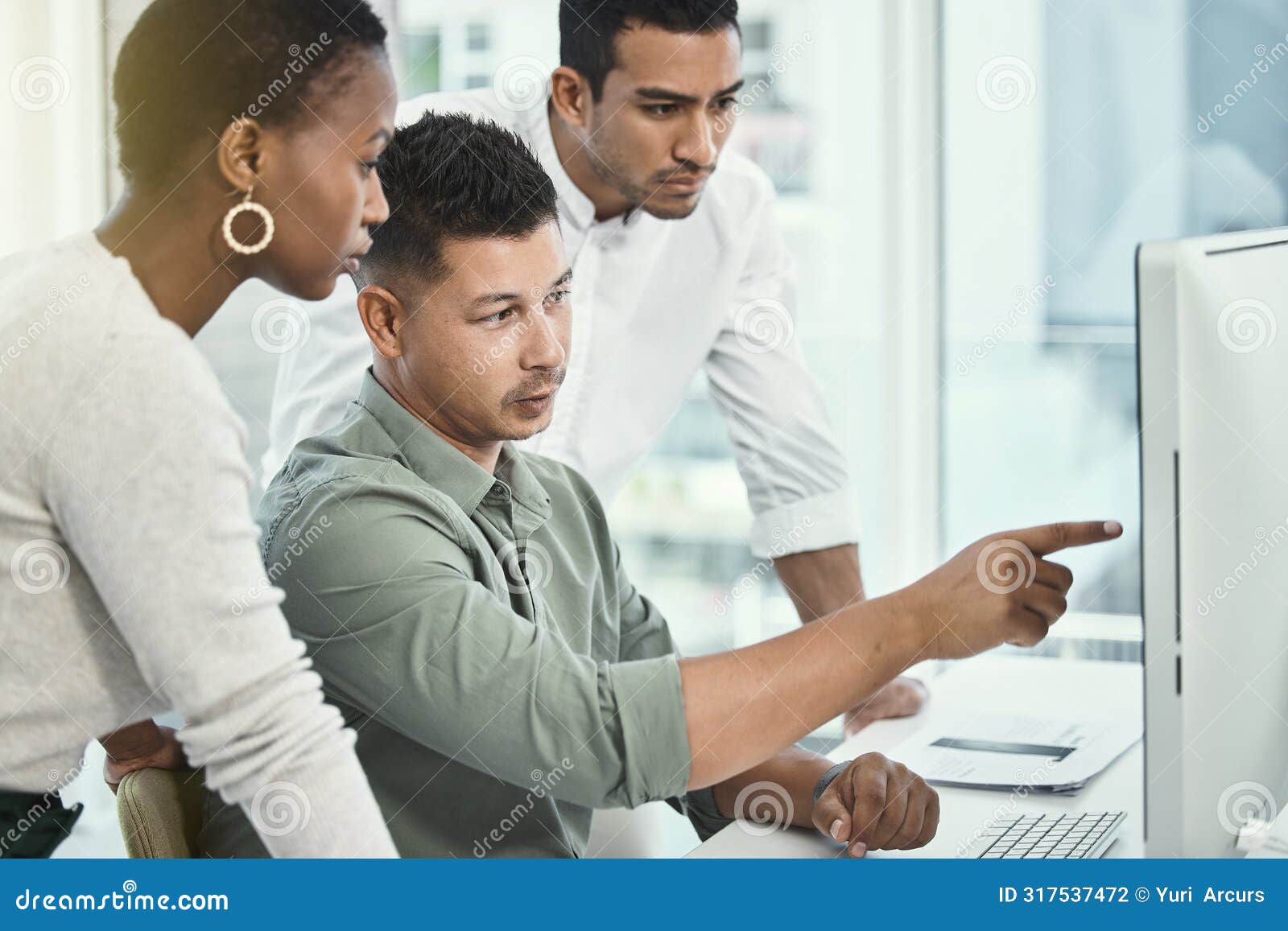 Business People, Meeting and Intern Training with Computer for ...