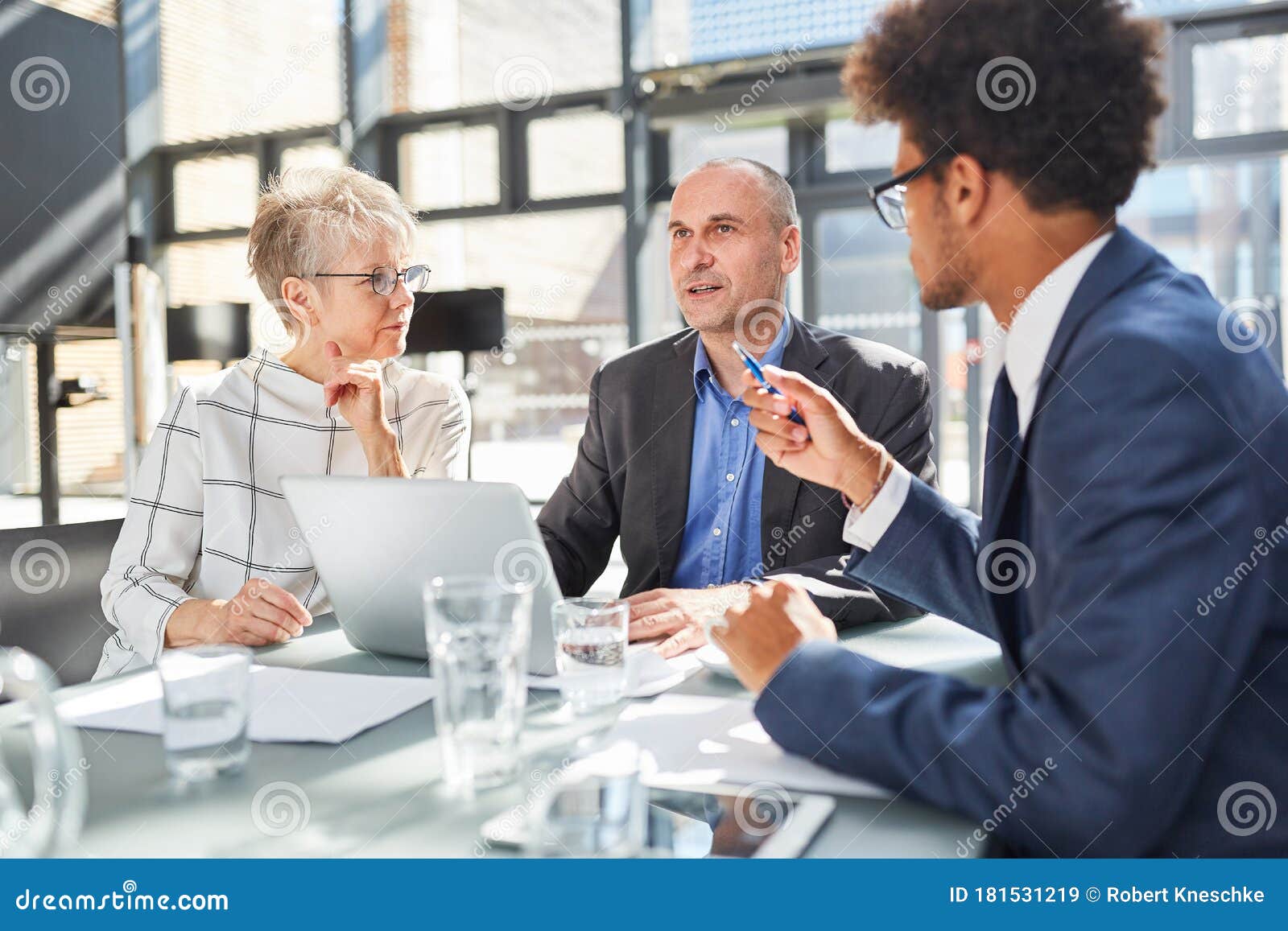 Business People in the Meeting are Planning a Project Stock Image ...
