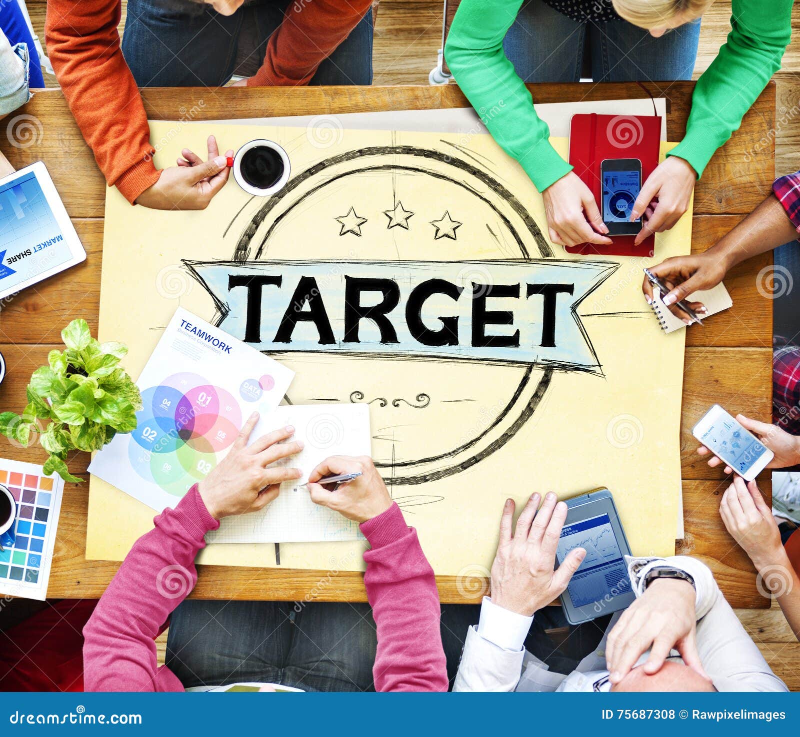 Business People Meeting Planning Target Concept Stock Photo - Image of ...