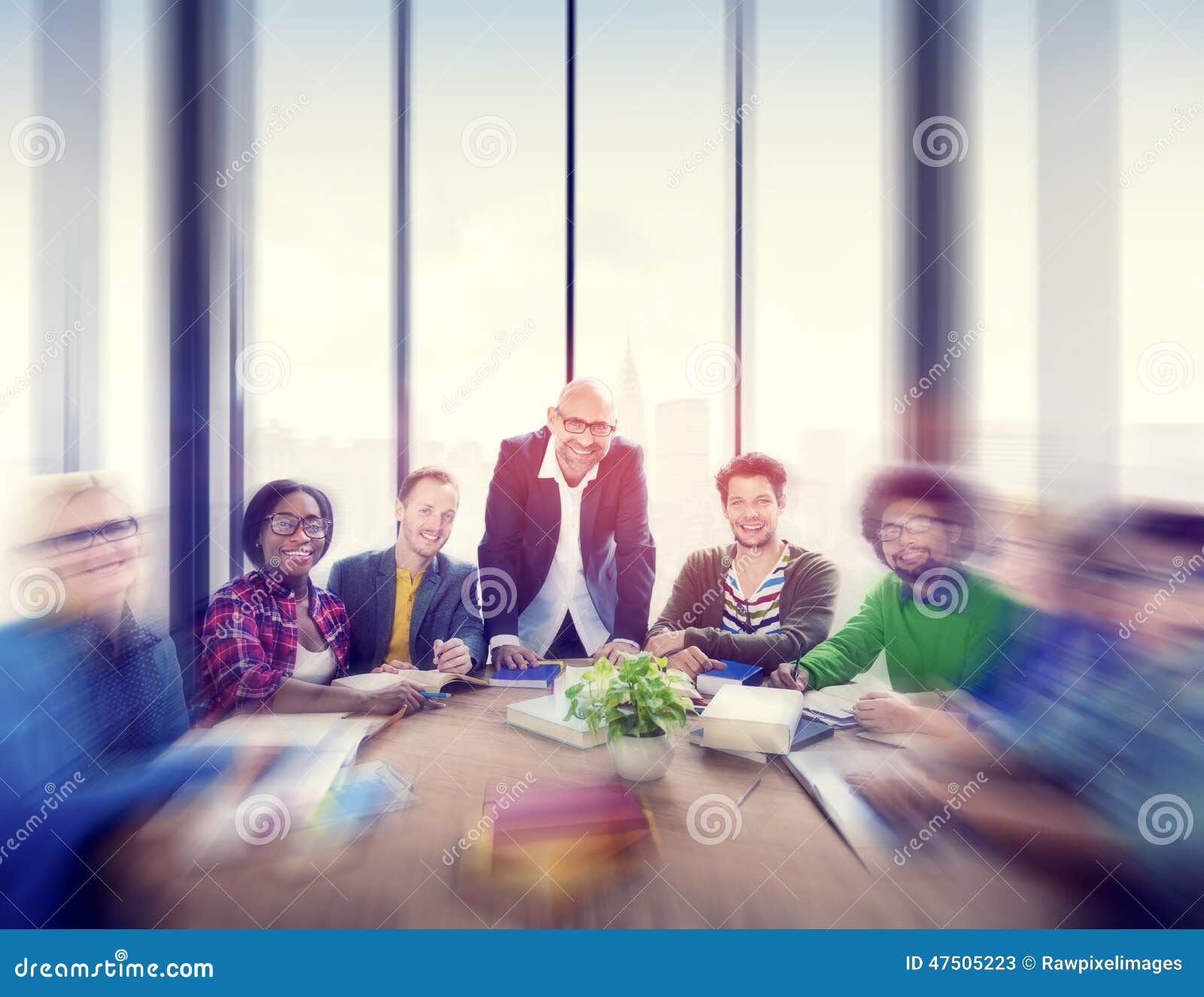 Business People Meeting Seminar Sharing Talking Thinking Concept Stock ...