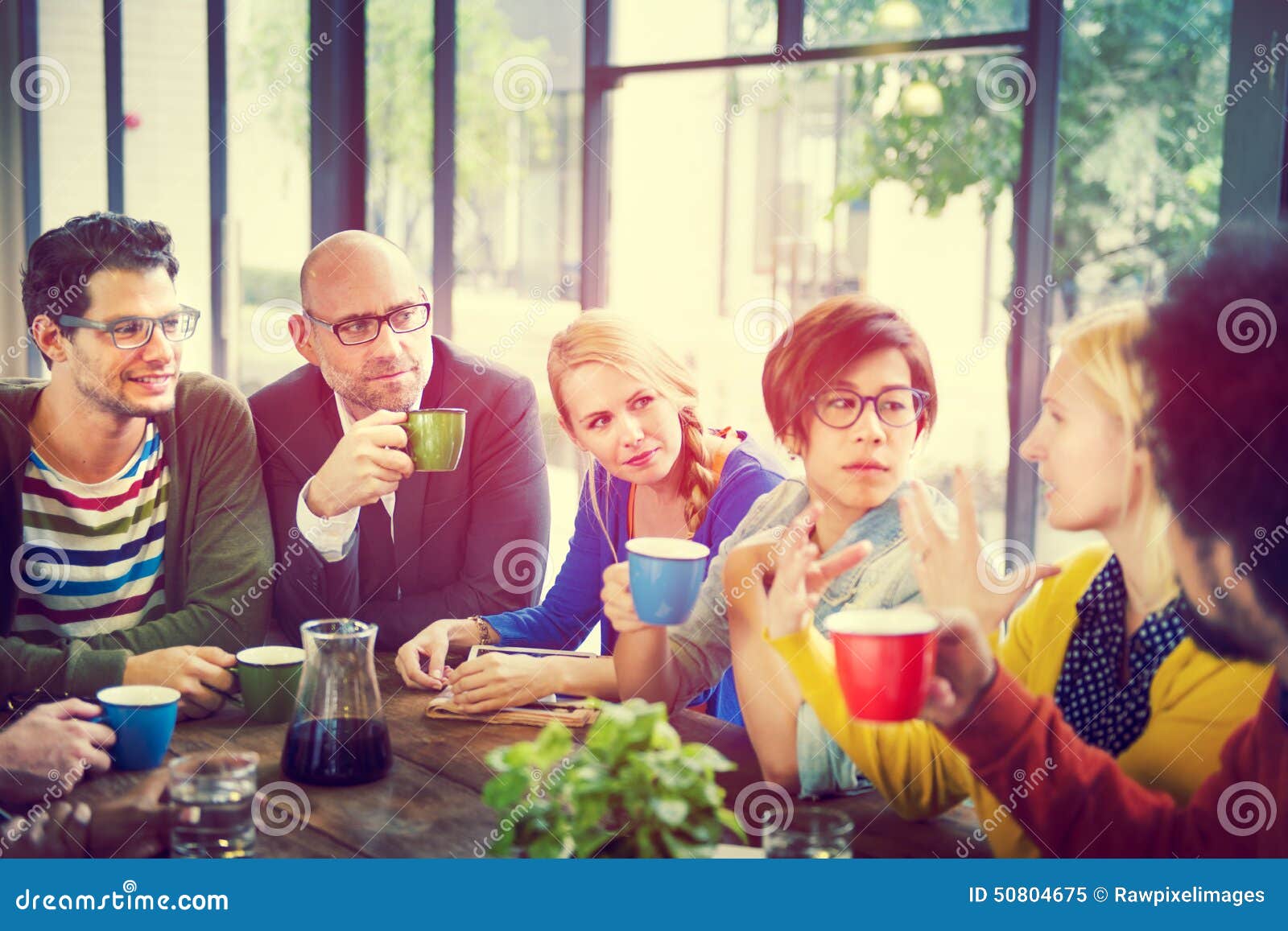 Business People Meeting Seminar Sharing Talking Thinking Concept Stock ...