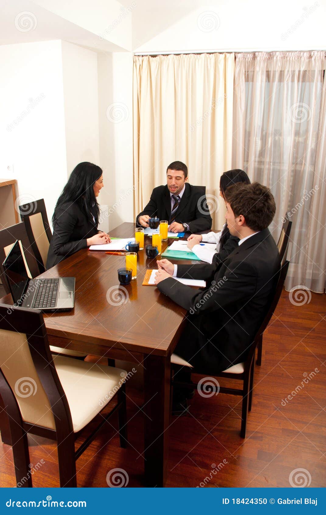 Business People at Meeting Table Stock Photo - Image of chairs ...