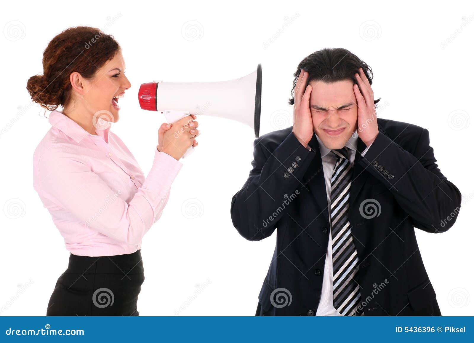 Business People with Megaphone Stock Photo - Image of business, loud ...