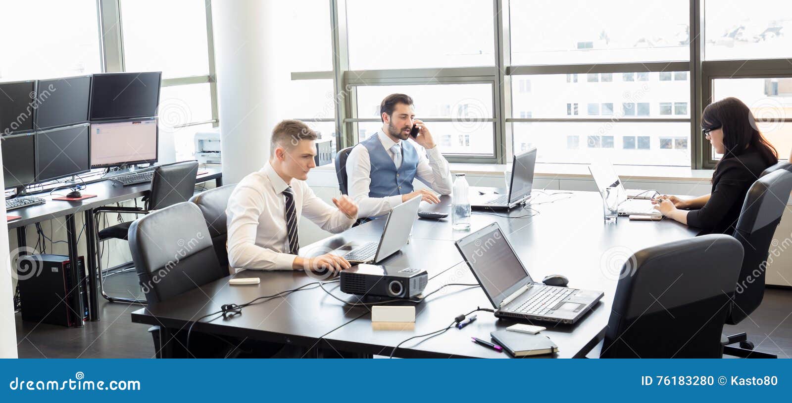 Business People in Modern Office. Stock Photo - Image of employee ...
