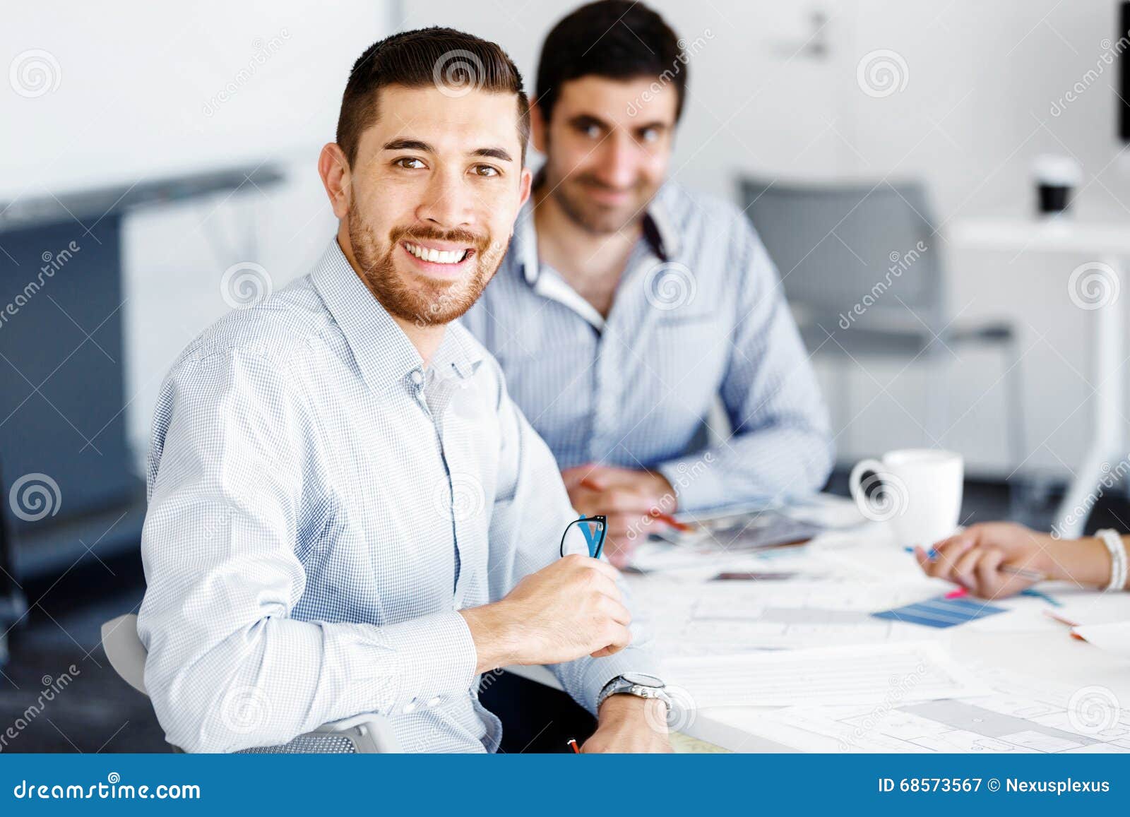 Business People in Modern Office Stock Image - Image of caucasian ...
