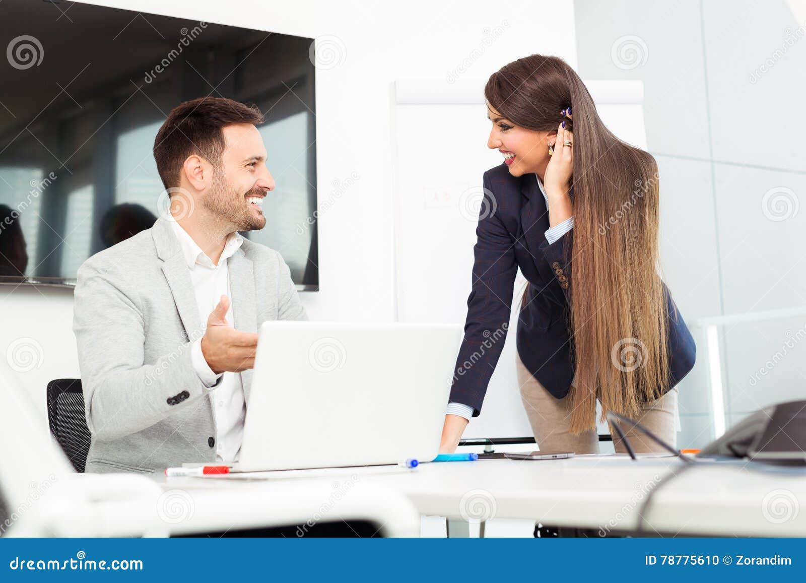 Business People in Modern Office Stock Photo - Image of female, order ...