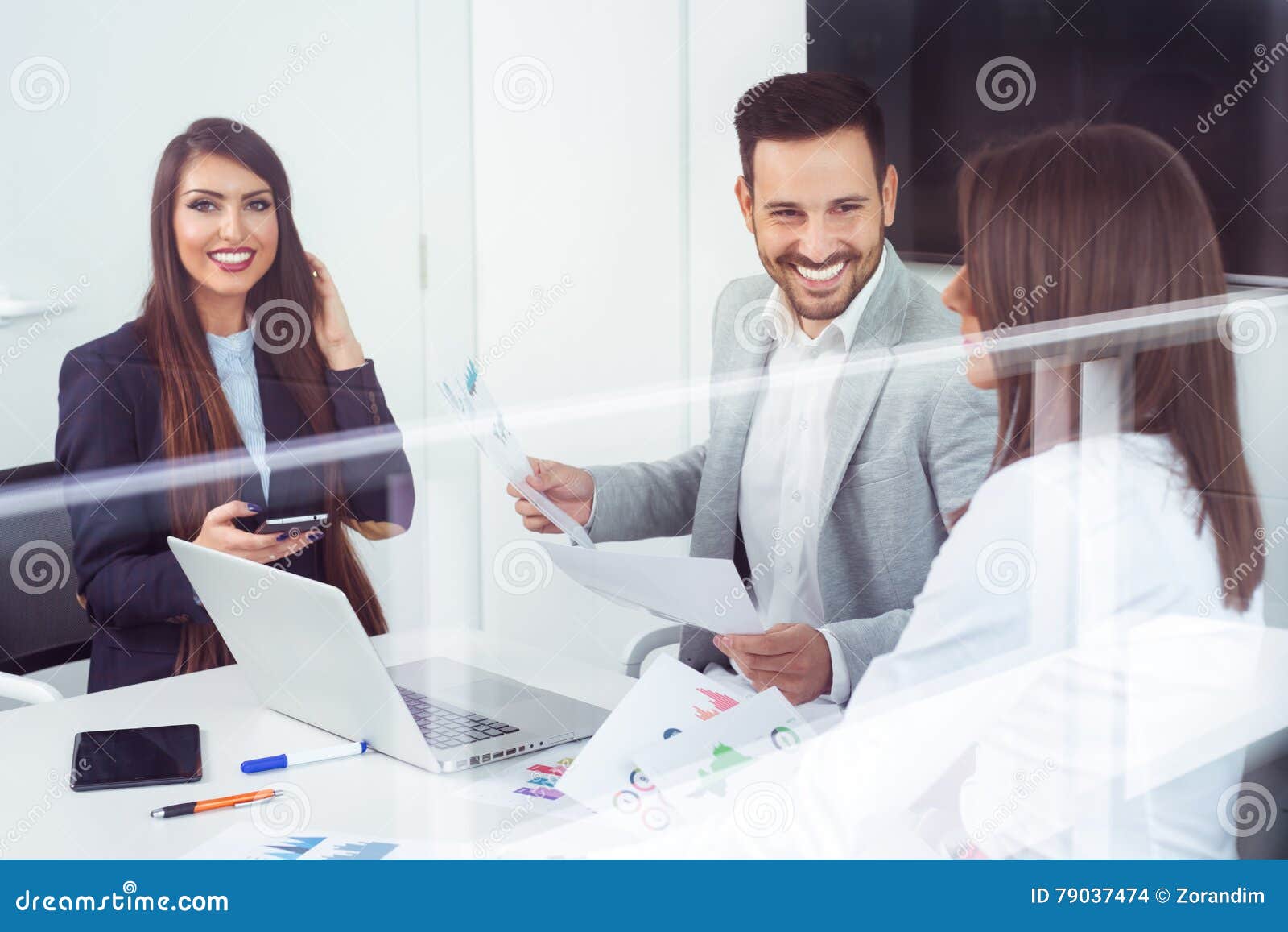 Business People in Modern Office Stock Photo - Image of human ...