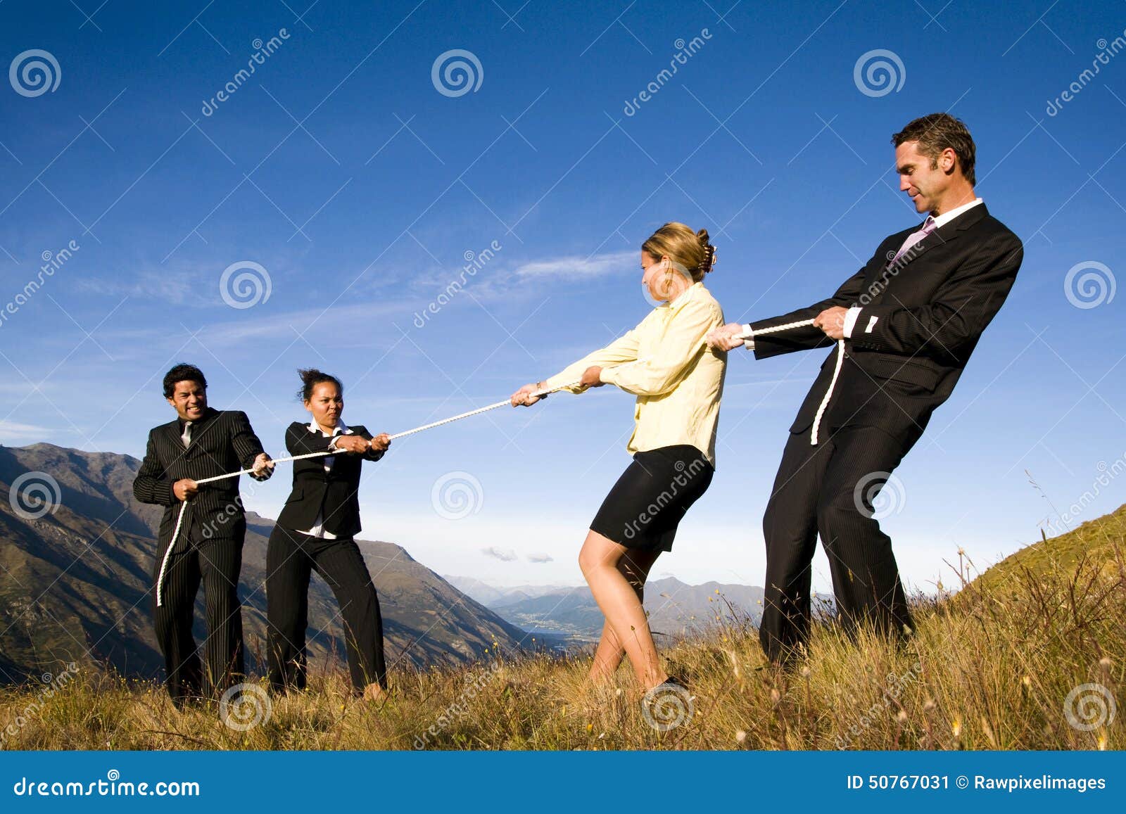 Business People Mountains Competition Concept Stock Image - Image of ...