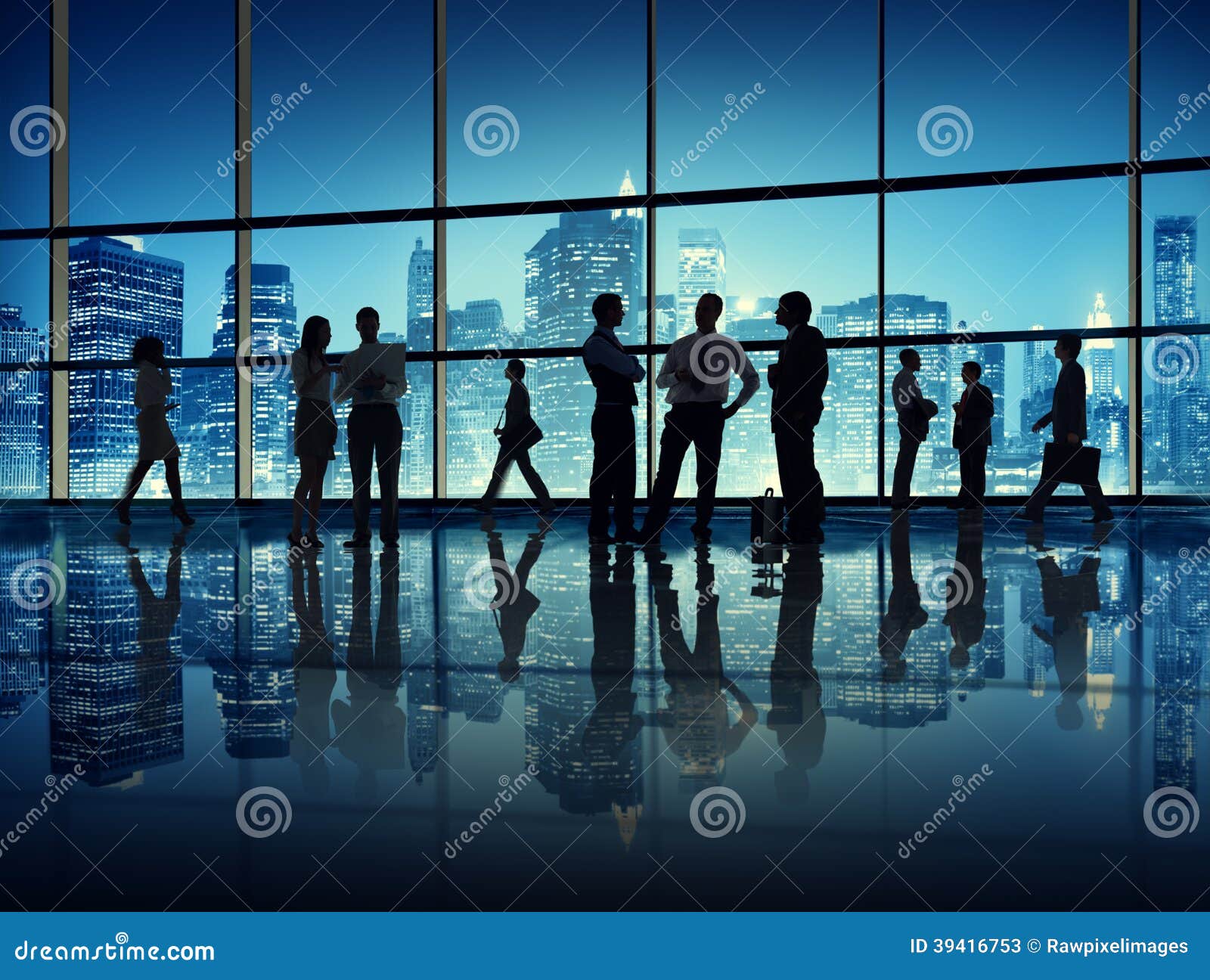 Business People in a Office Building Stock Image - Image of ...