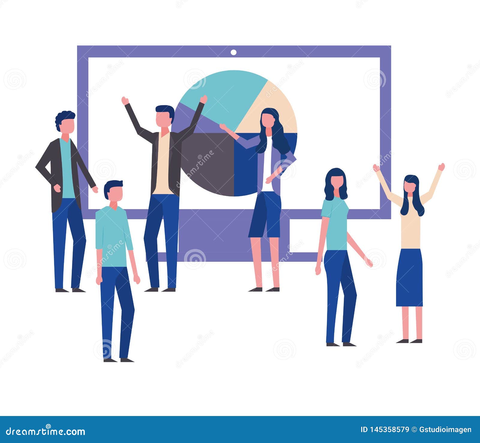 Computer Chart Gaining Profits Royalty-Free Cartoon | CartoonDealer.com ...