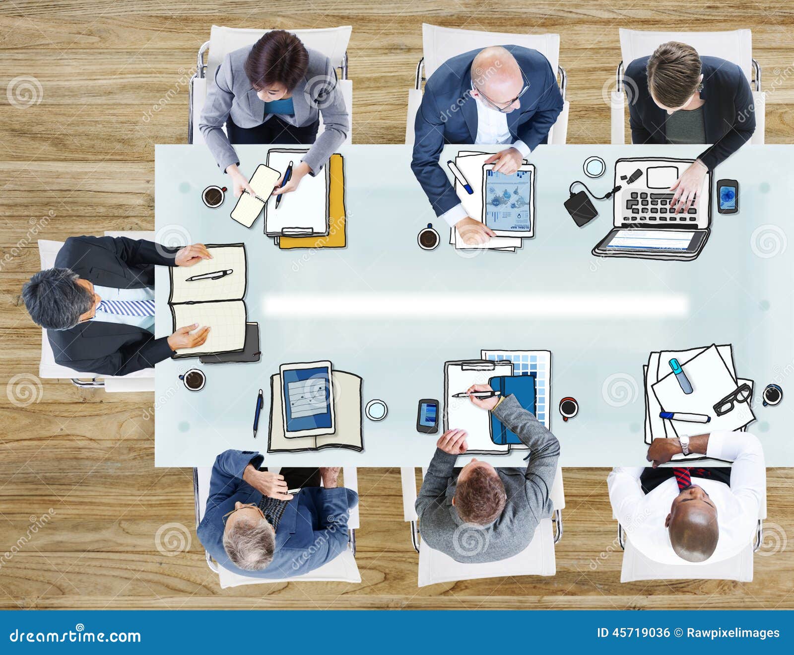Business People in the Office Photo Illustration Stock Photo - Image of ...