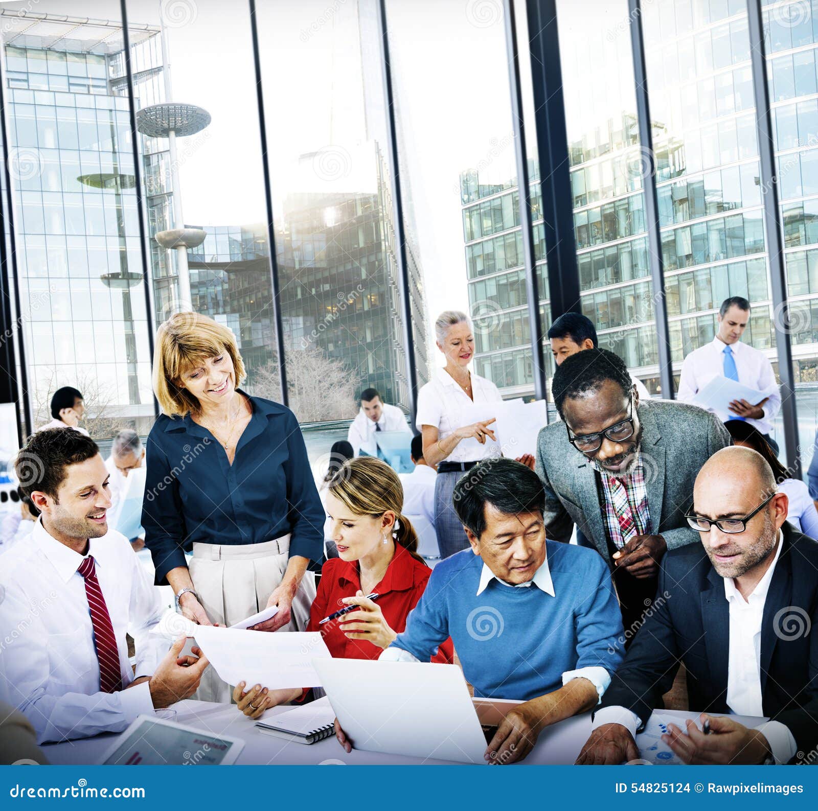 Business People Office Working Discussion Team Concept Stock Photo ...