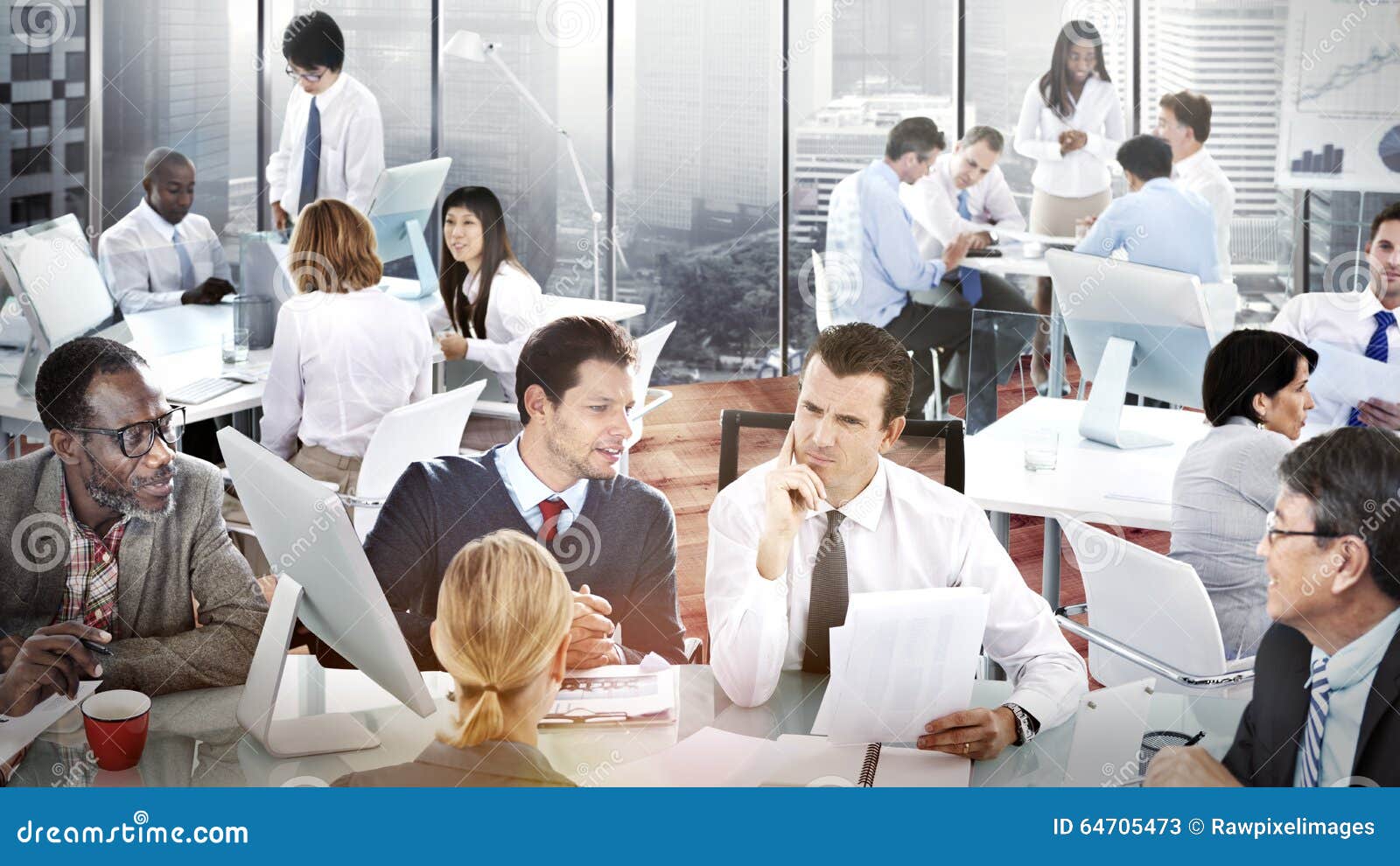 Business People Office Working Discussion Team Concept Stock Image ...