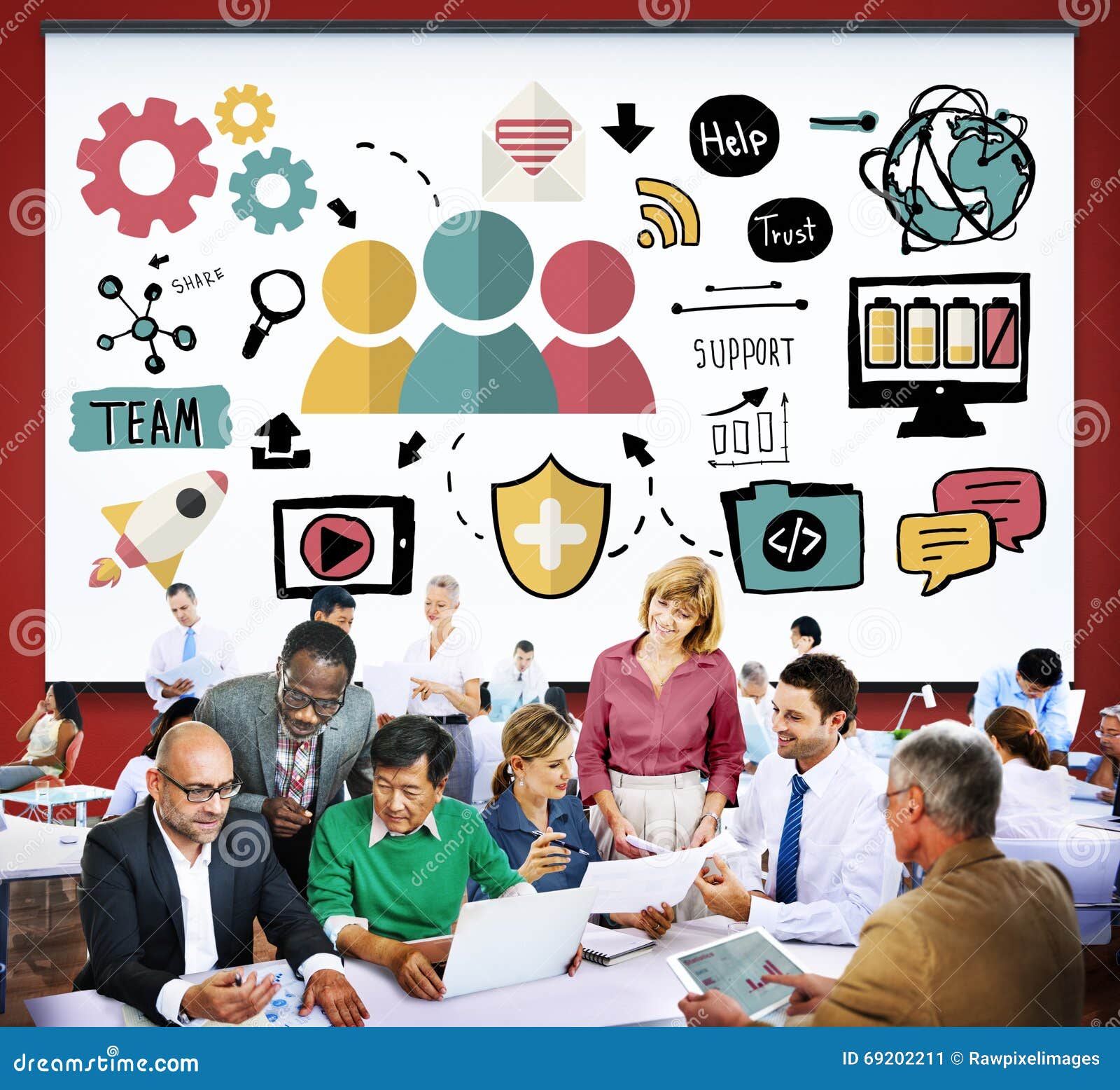 Business People Office Working Discussion Team Concept Stock Image ...