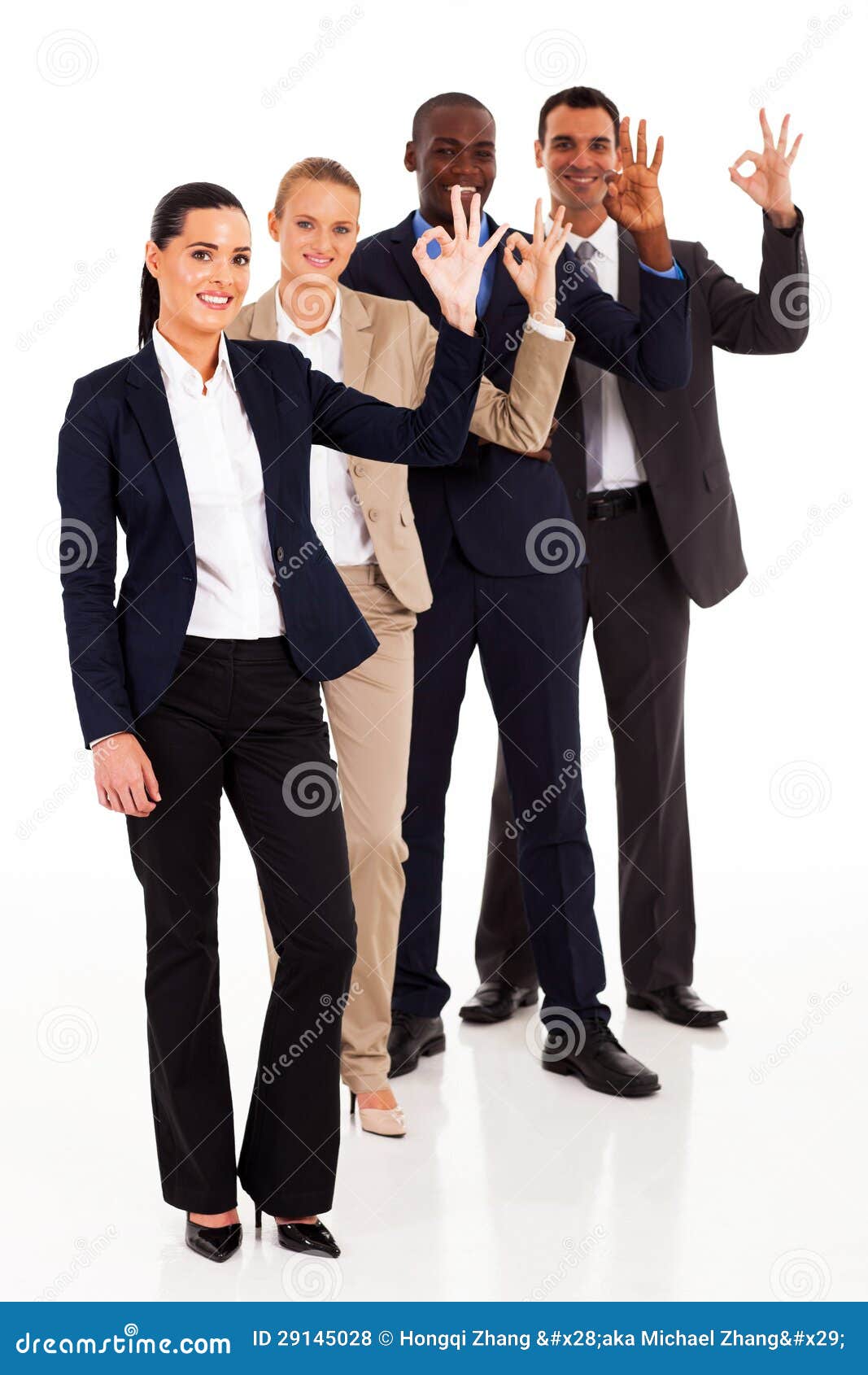 Business people ok stock photo. Image of background, cheerful - 29145028