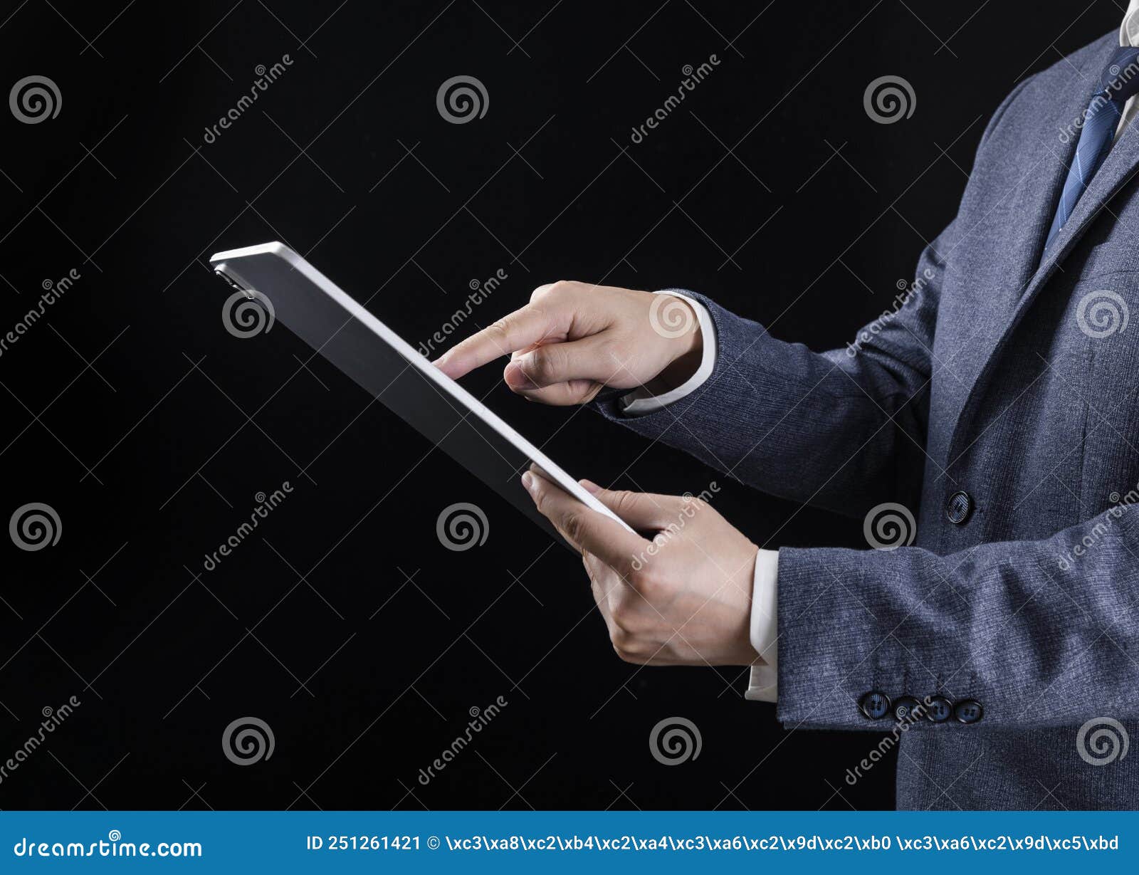 Business People Operate Tablets on Mobile Devices Stock Image - Image ...