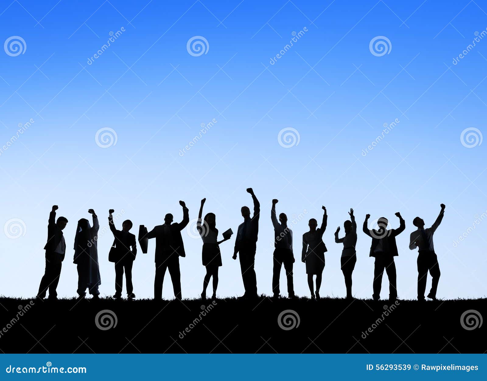 Business People Outdoors Meeting Team Teamwork Support Concept Stock ...