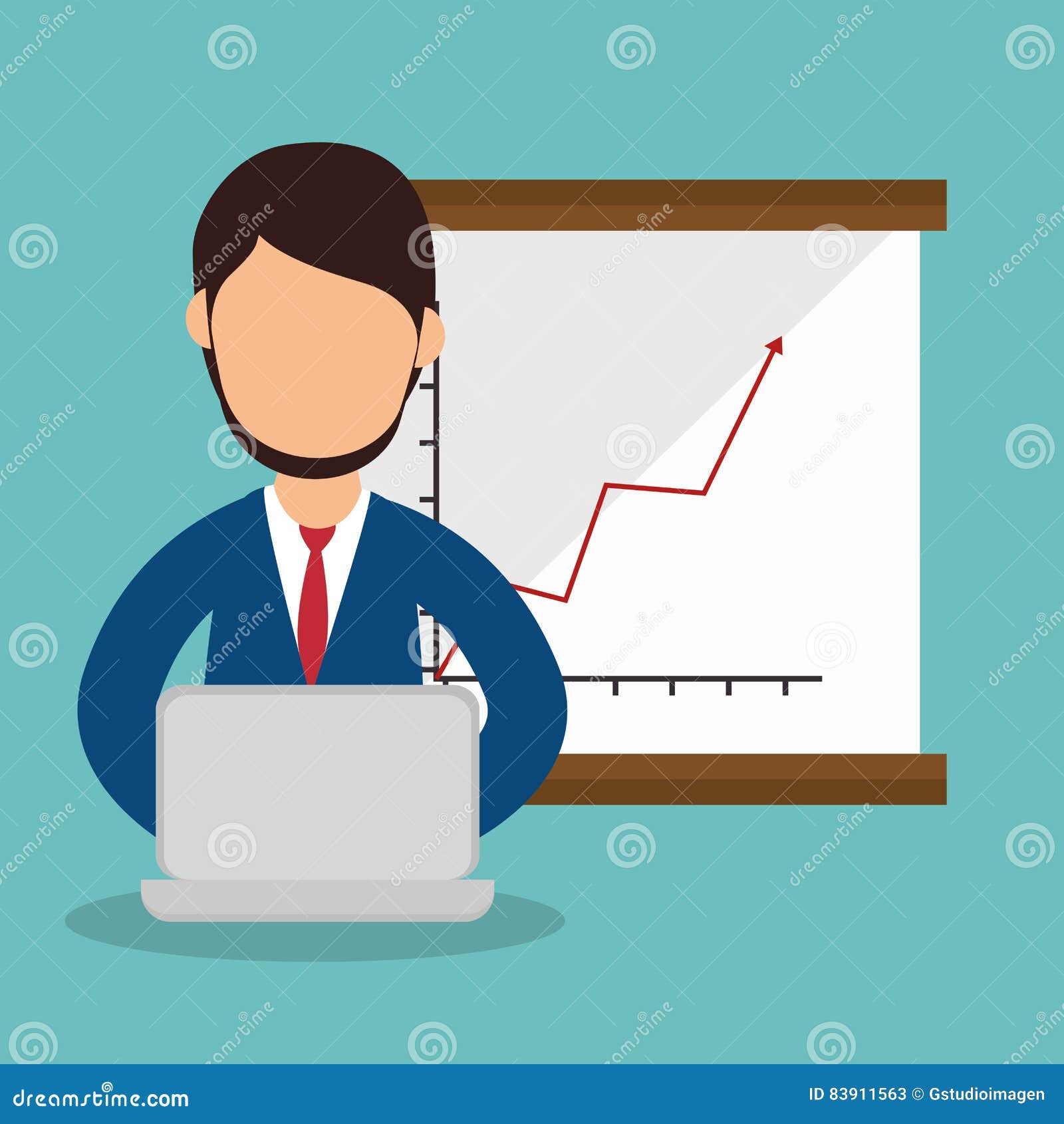 Business People with Paperboard Training Icon Stock Illustration ...