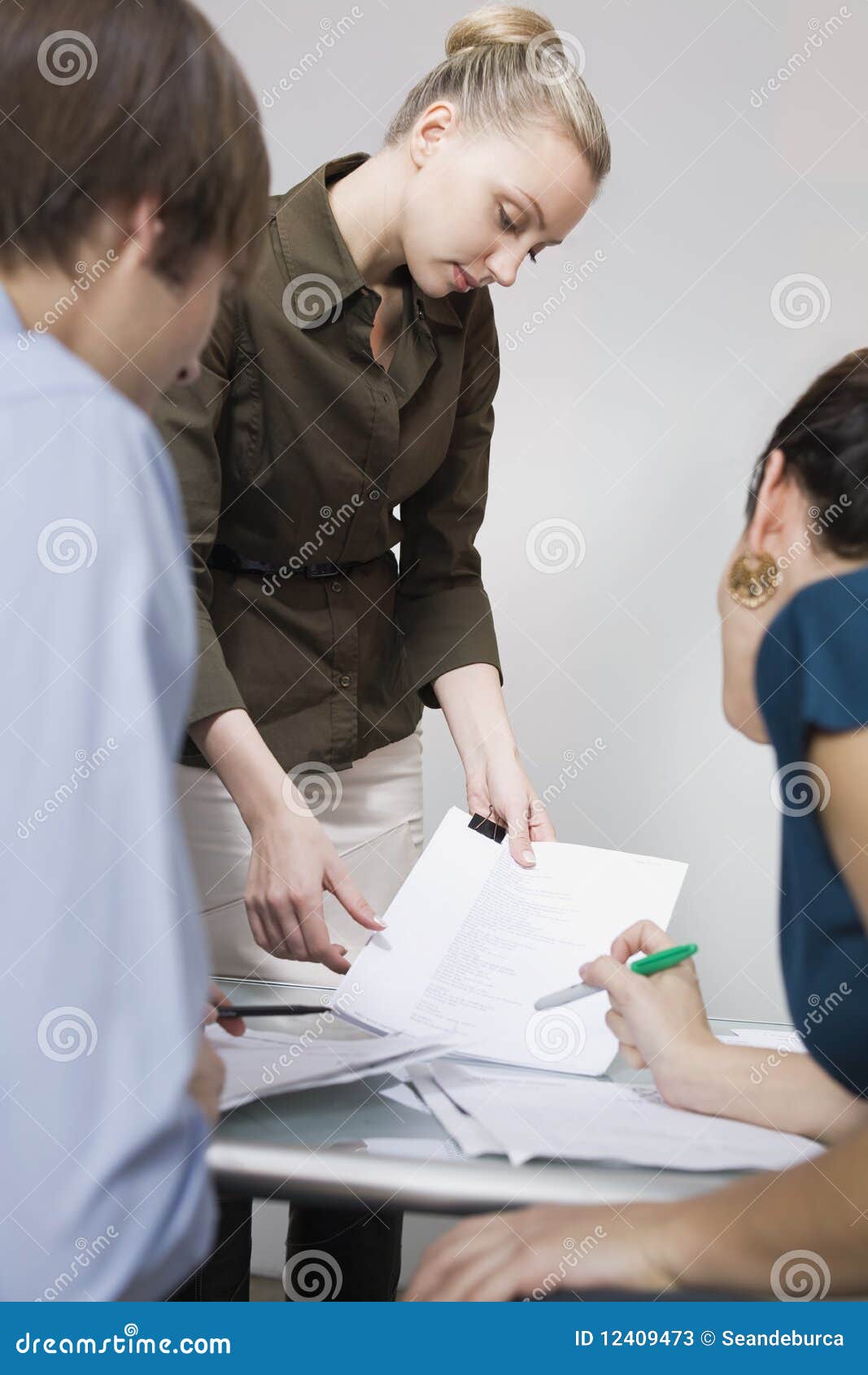 Business People with Paperwork Stock Image - Image of office ...