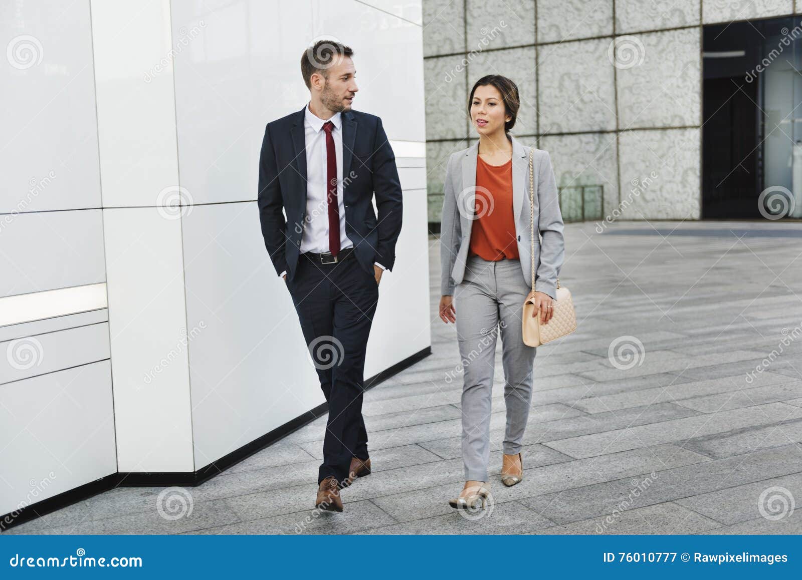 Couple Of Business People Walking Forward Royalty-Free Stock Image ...
