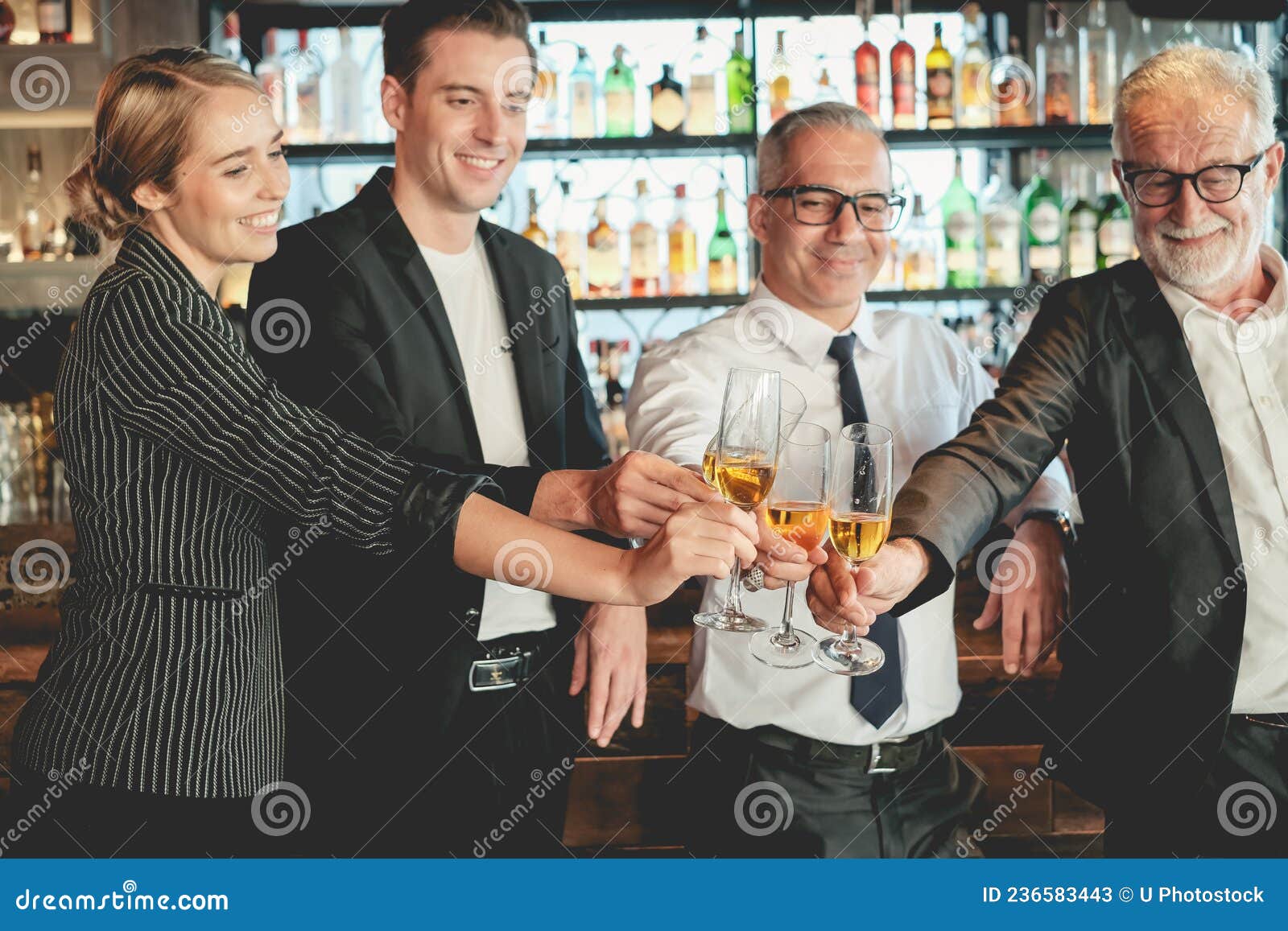 Business People Party Celebration after Working Stock Image - Image of ...