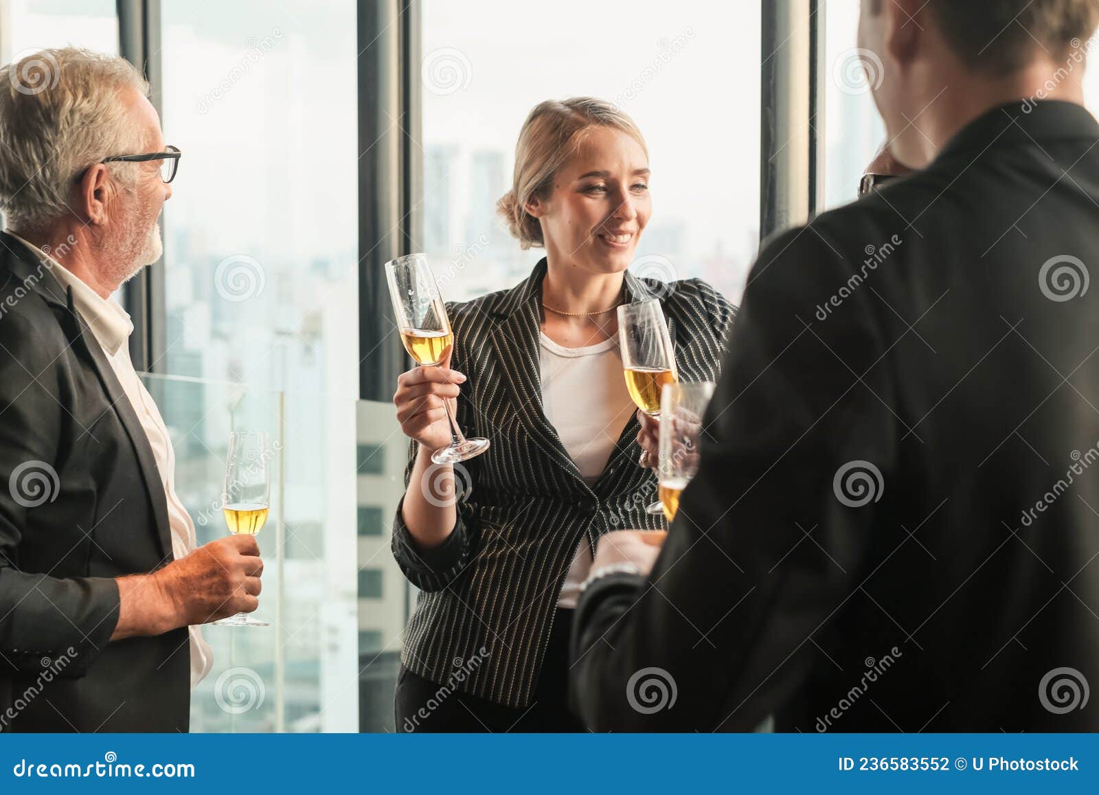 Business People Party Celebration after Working Stock Photo - Image of ...