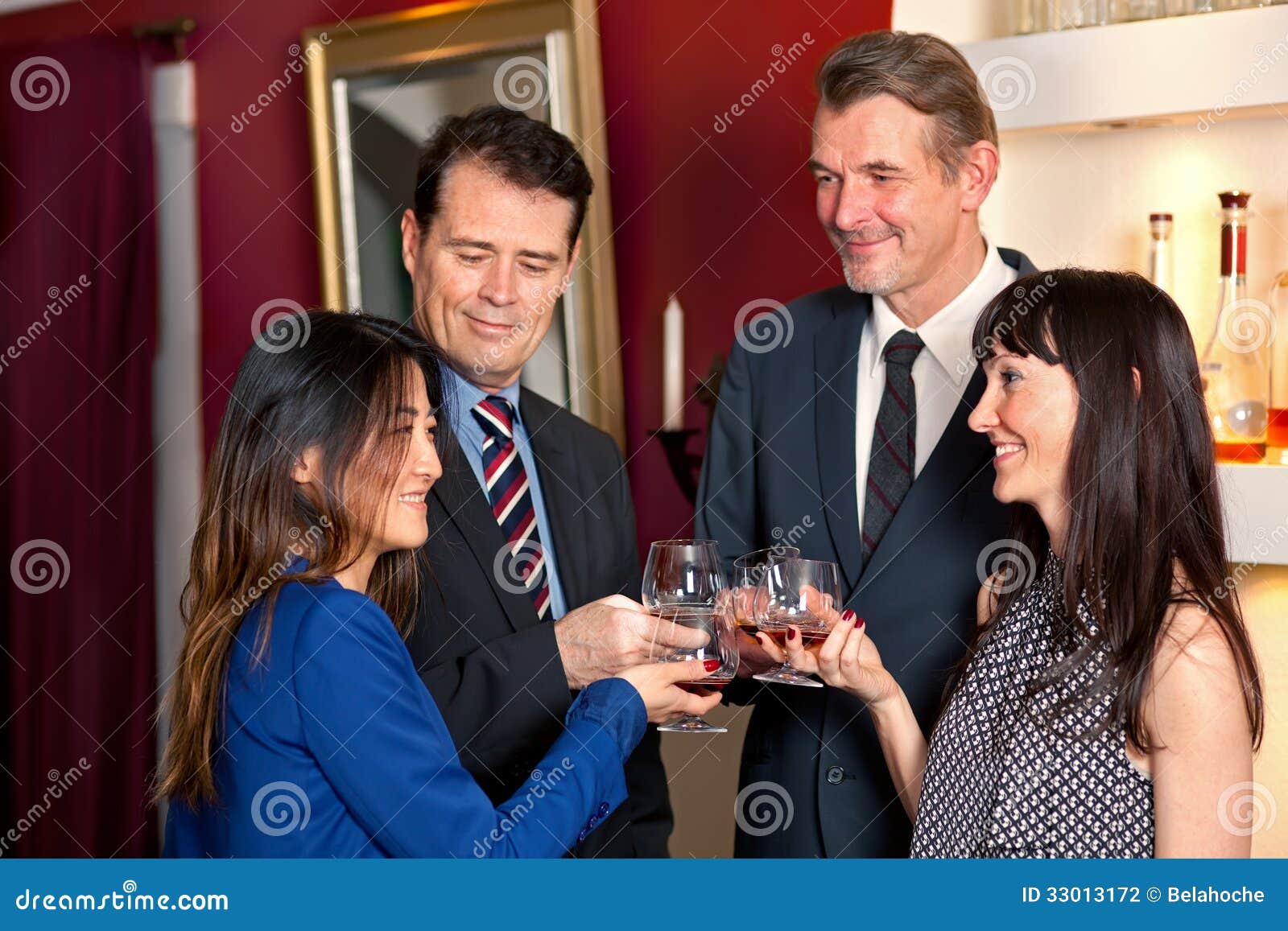 Business people at party. stock photo. Image of four - 33013172