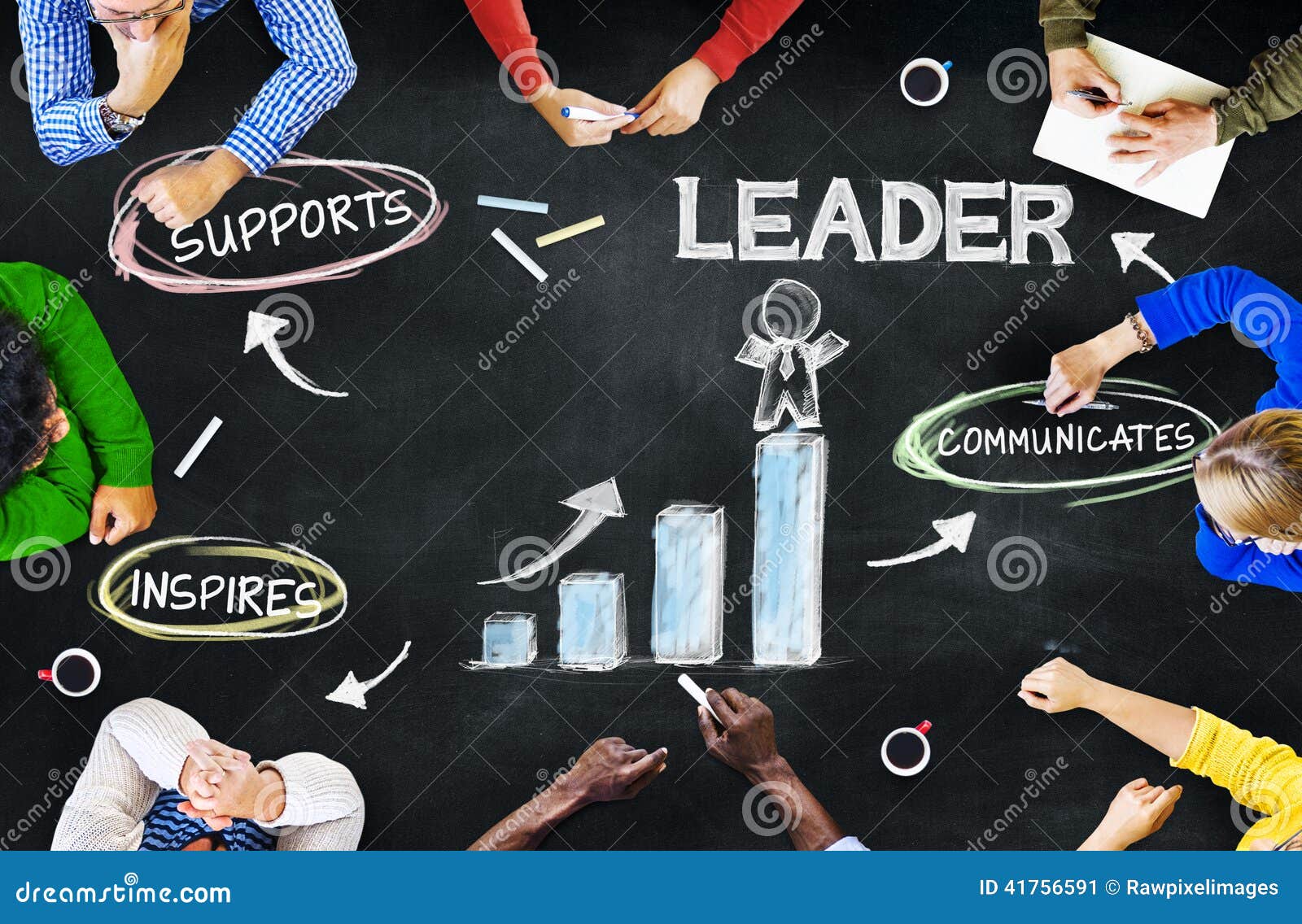 Business People Planning Leadership with Chart Stock Image - Image of ...