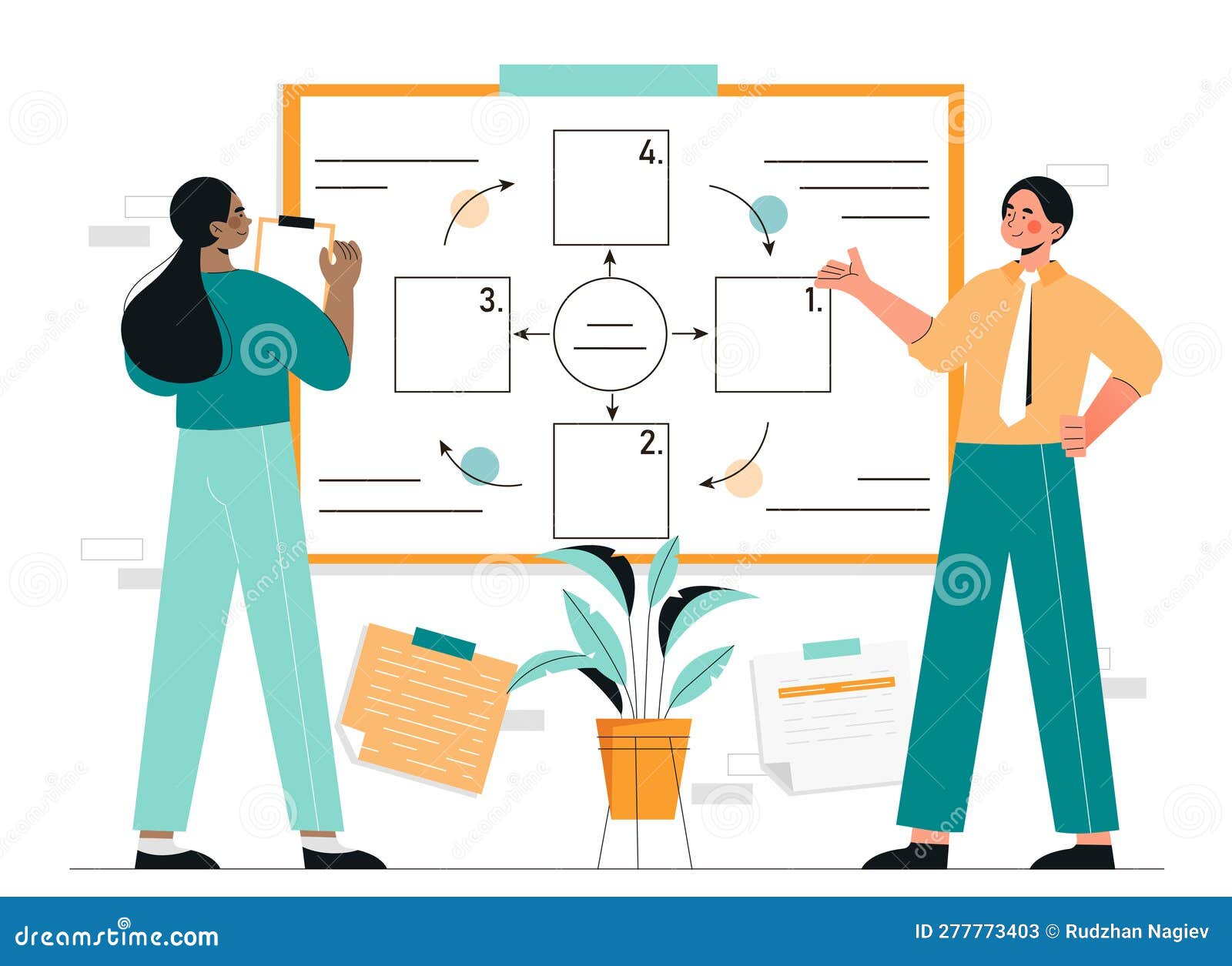 Business people planning stock illustration. Illustration of innovation ...