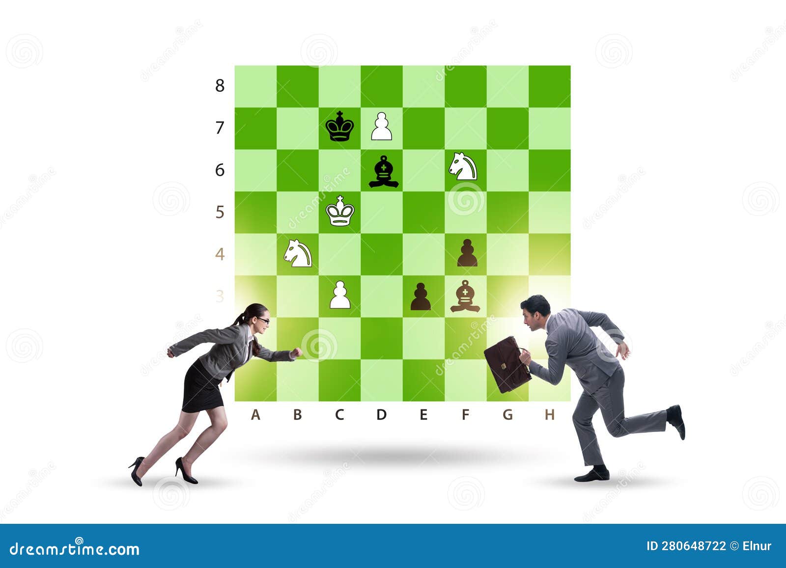 Business People Playing Chess on the Board Stock Photo - Image of ...