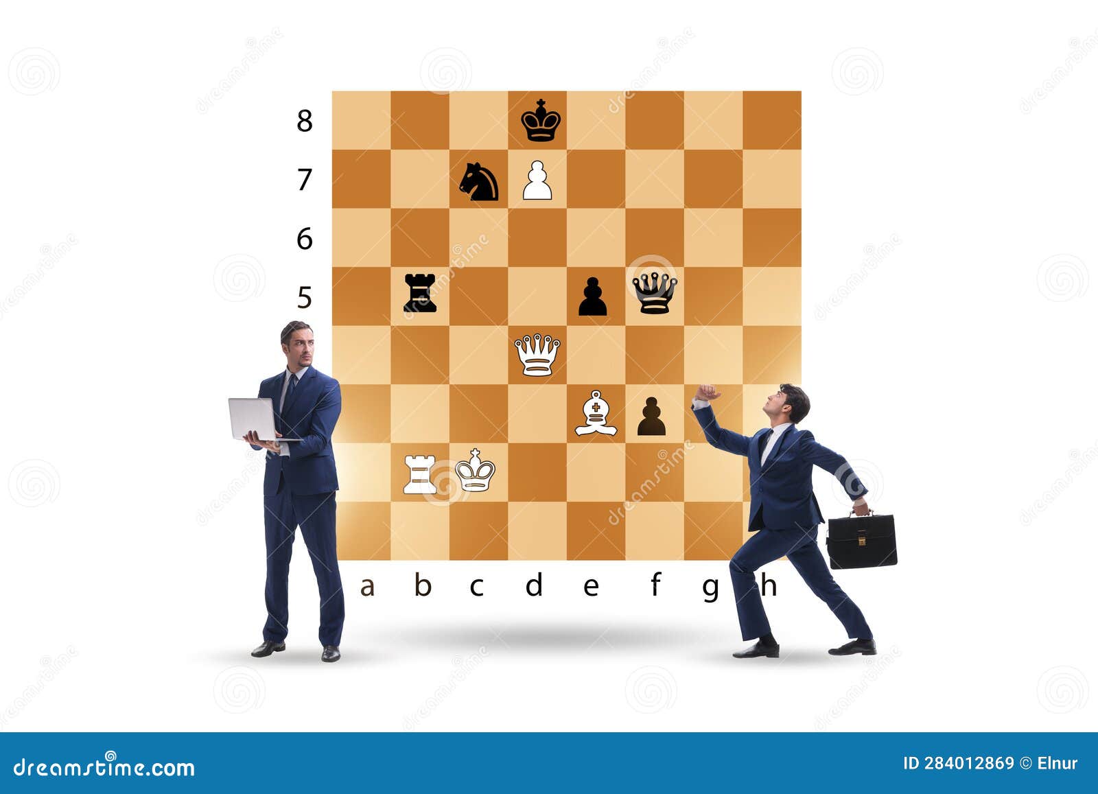 Business People Playing Chess on the Board Stock Image - Image of ...
