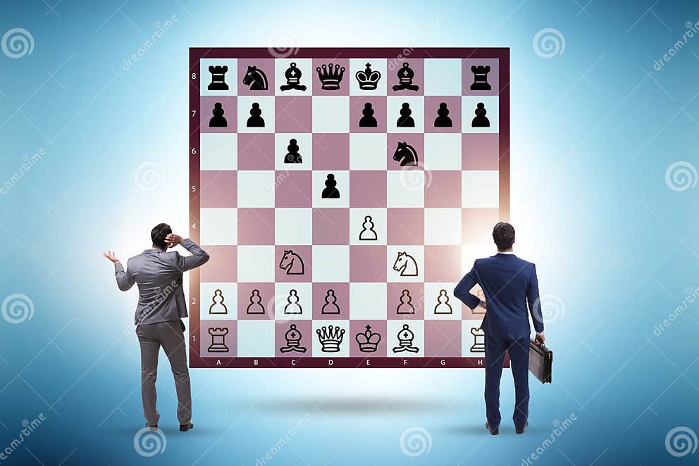 Business People Playing Chess on the Board Stock Image - Image of ...