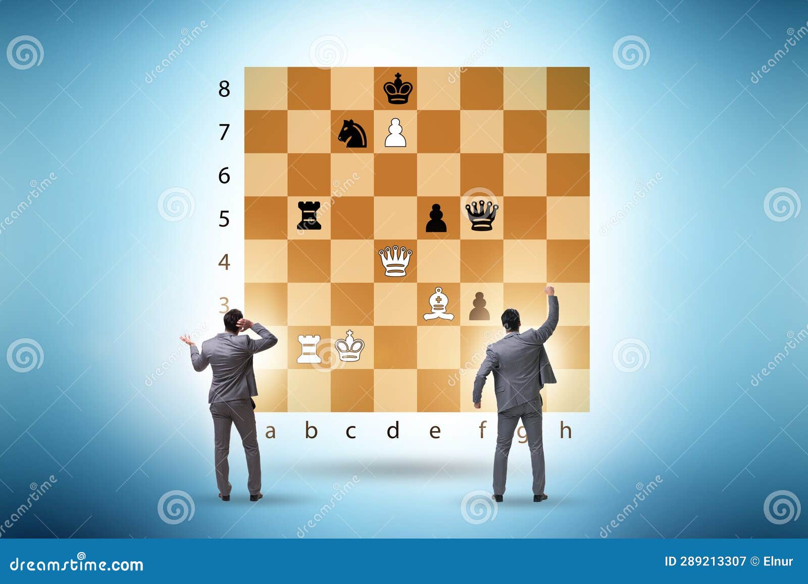 Business People Playing Chess on the Board Stock Image - Image of ...