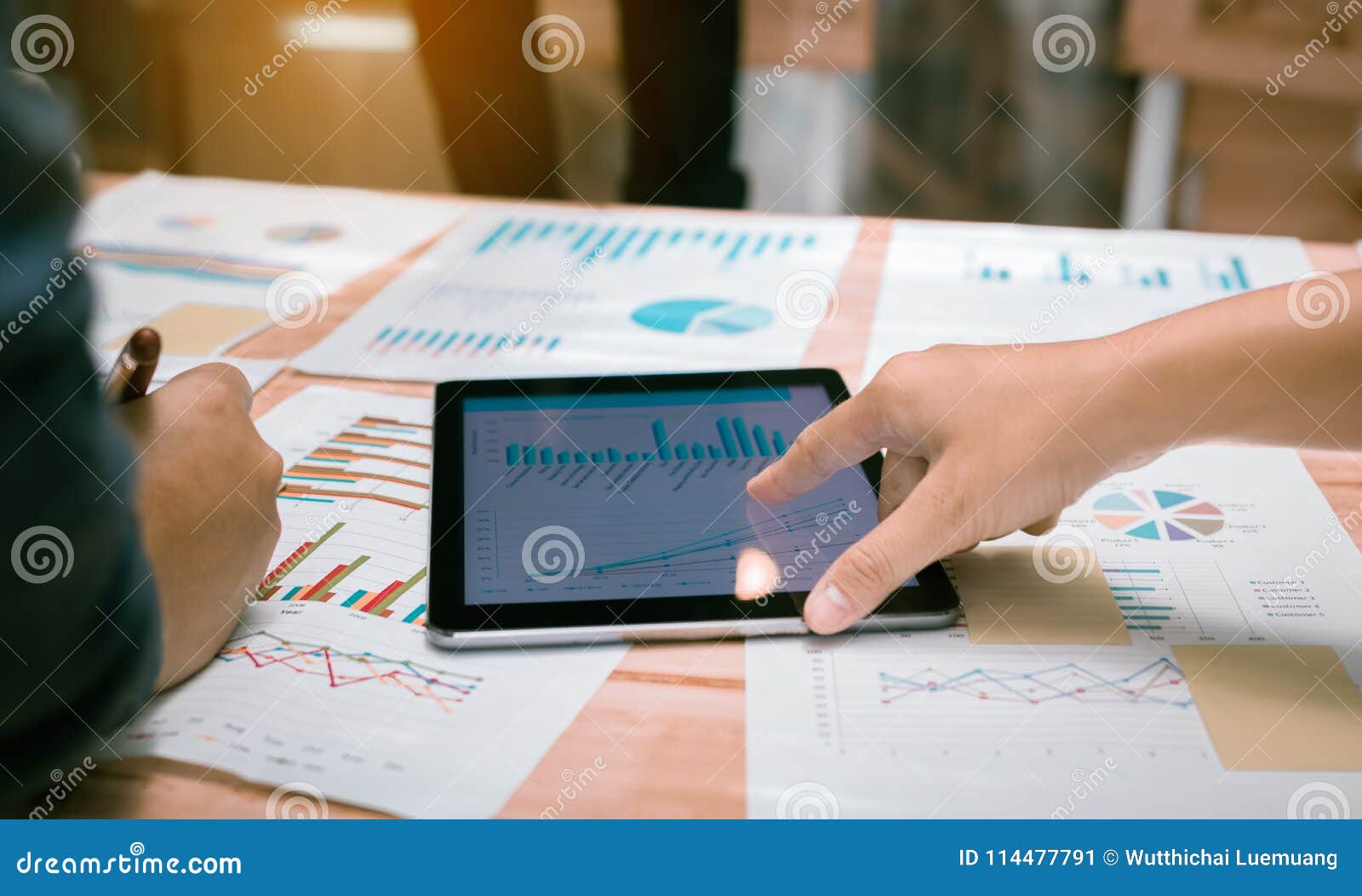 Man Pointing At Bar Chart Stock Photography | CartoonDealer.com #24733004