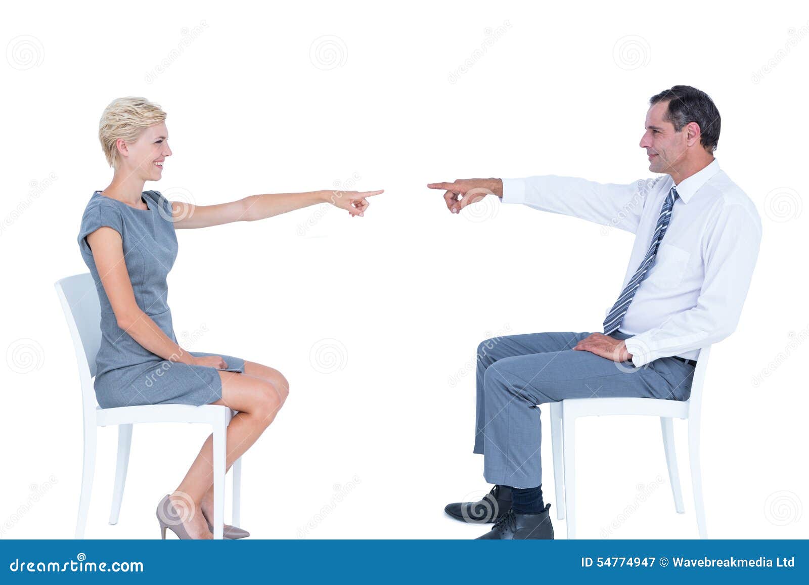 Business People Pointing at Each Other Stock Image - Image of business ...
